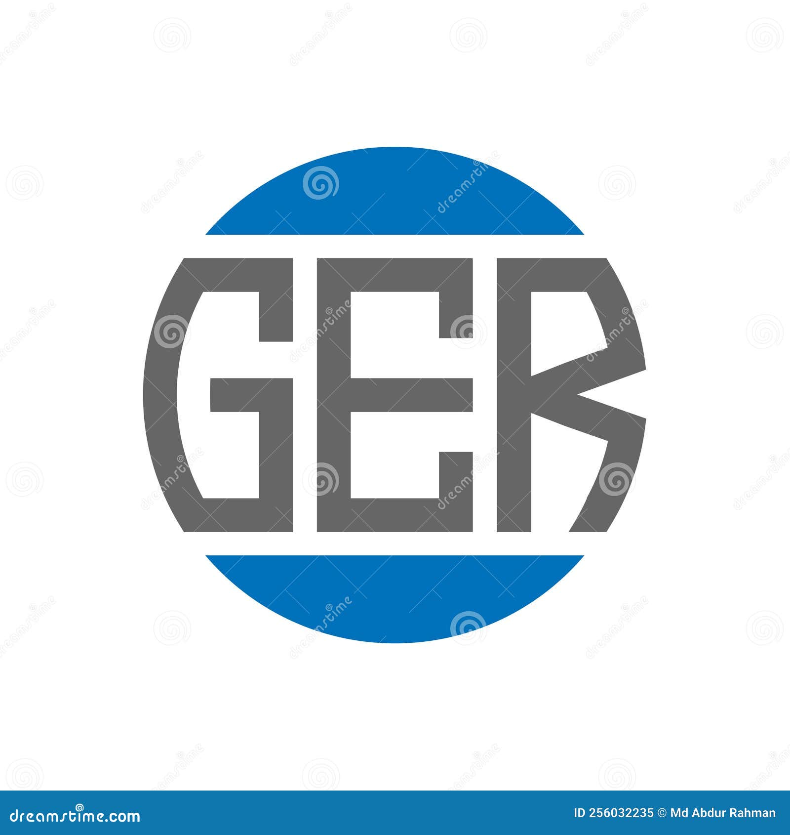 GER Letter Logo Design on White Background. GER Creative Initials ...