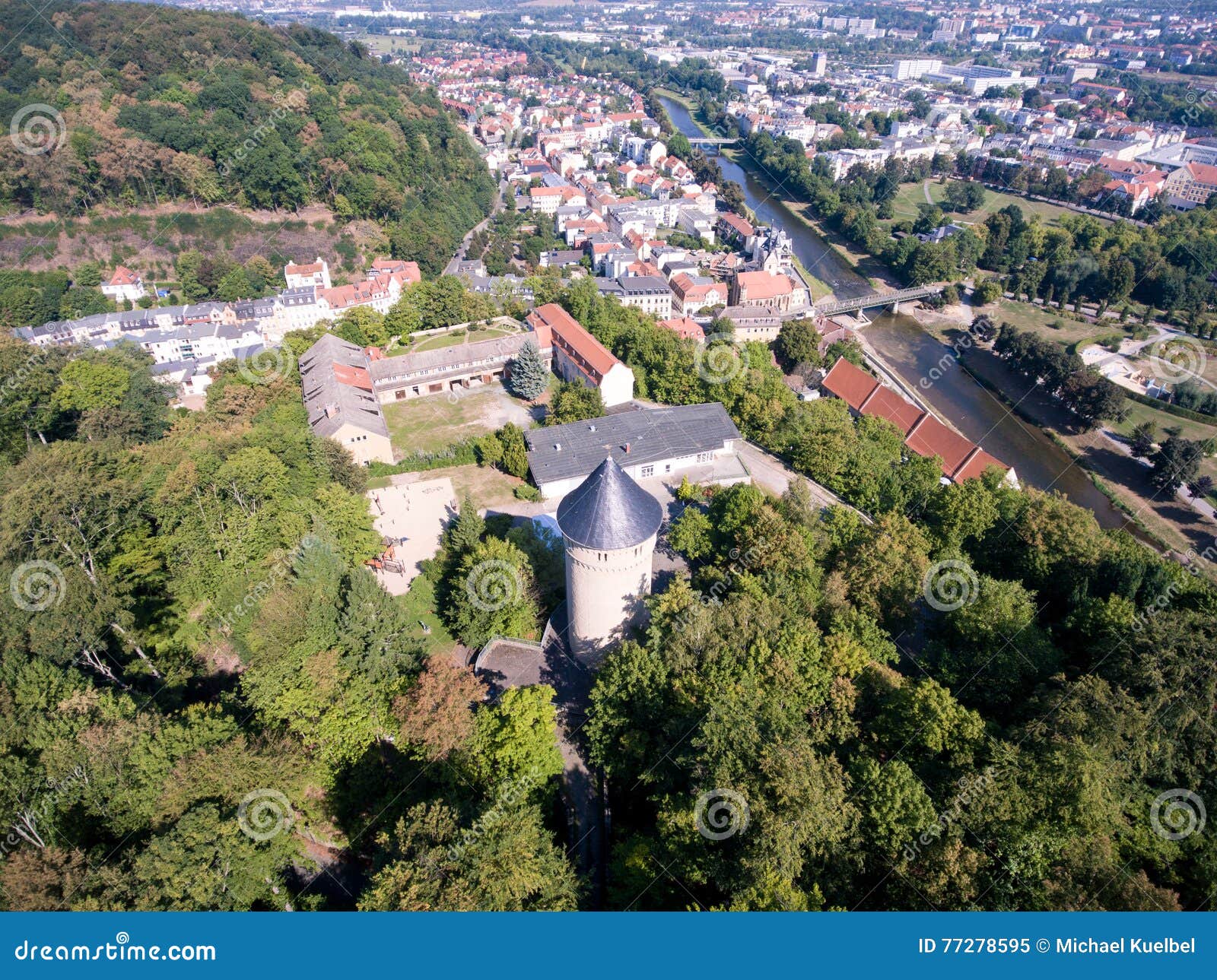 Gera Castle Osterstein Aerial View Thuringia Medieval Stock Image ...