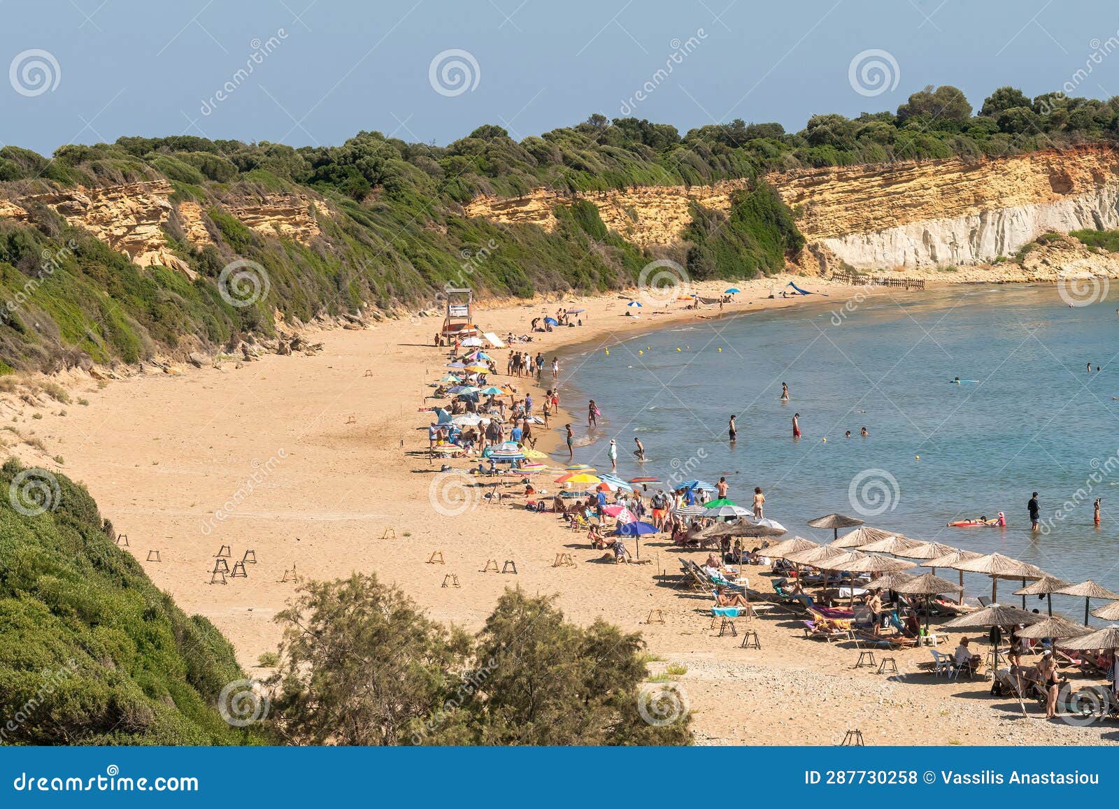 Gerakas Beach in Zakynthos in Greece. a Touristic Destination. Stock ...