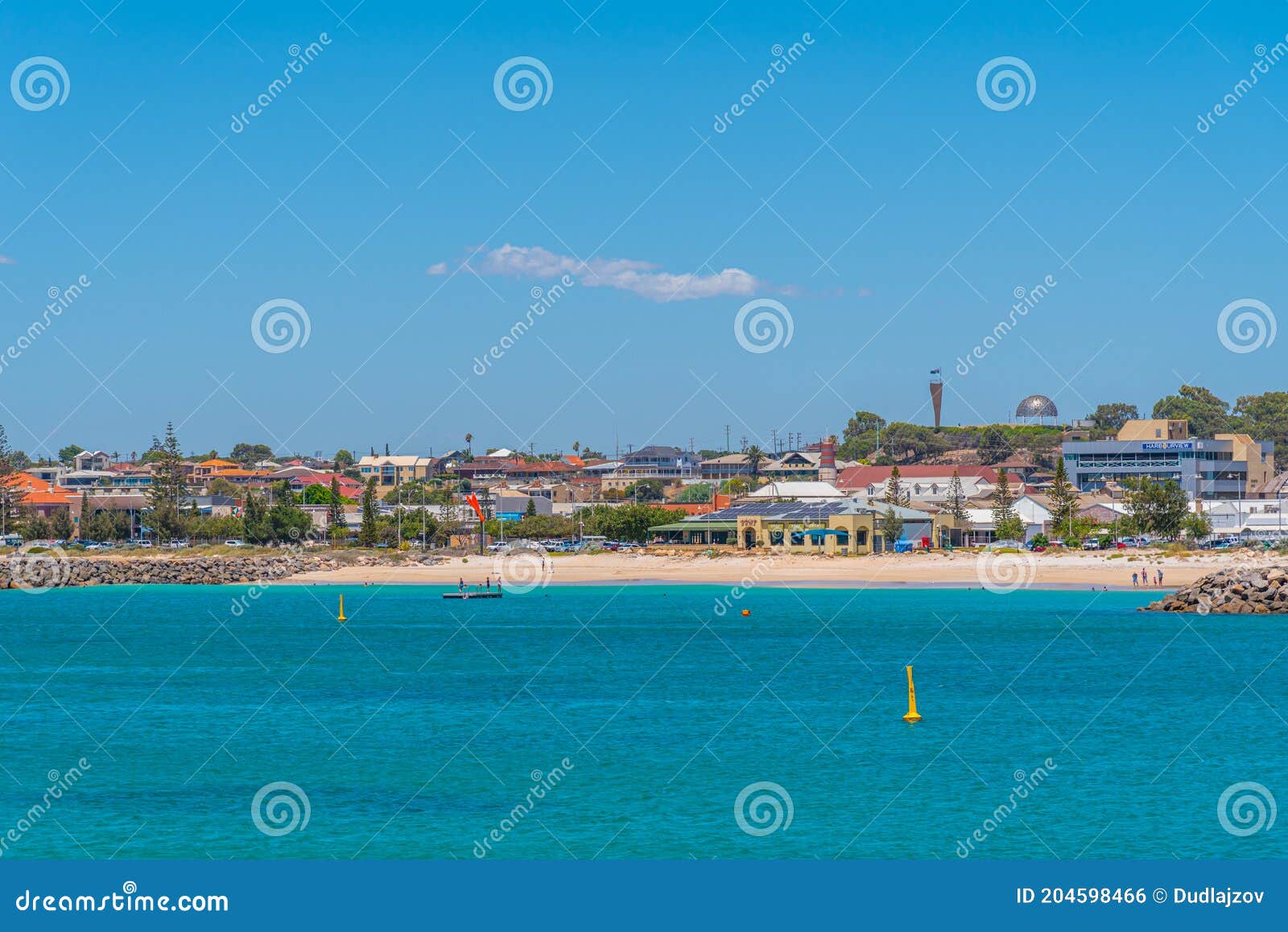 GERALDTON, AUSTRALIA, JANUARY 12, 2020: Cityscape with a Beach at ...