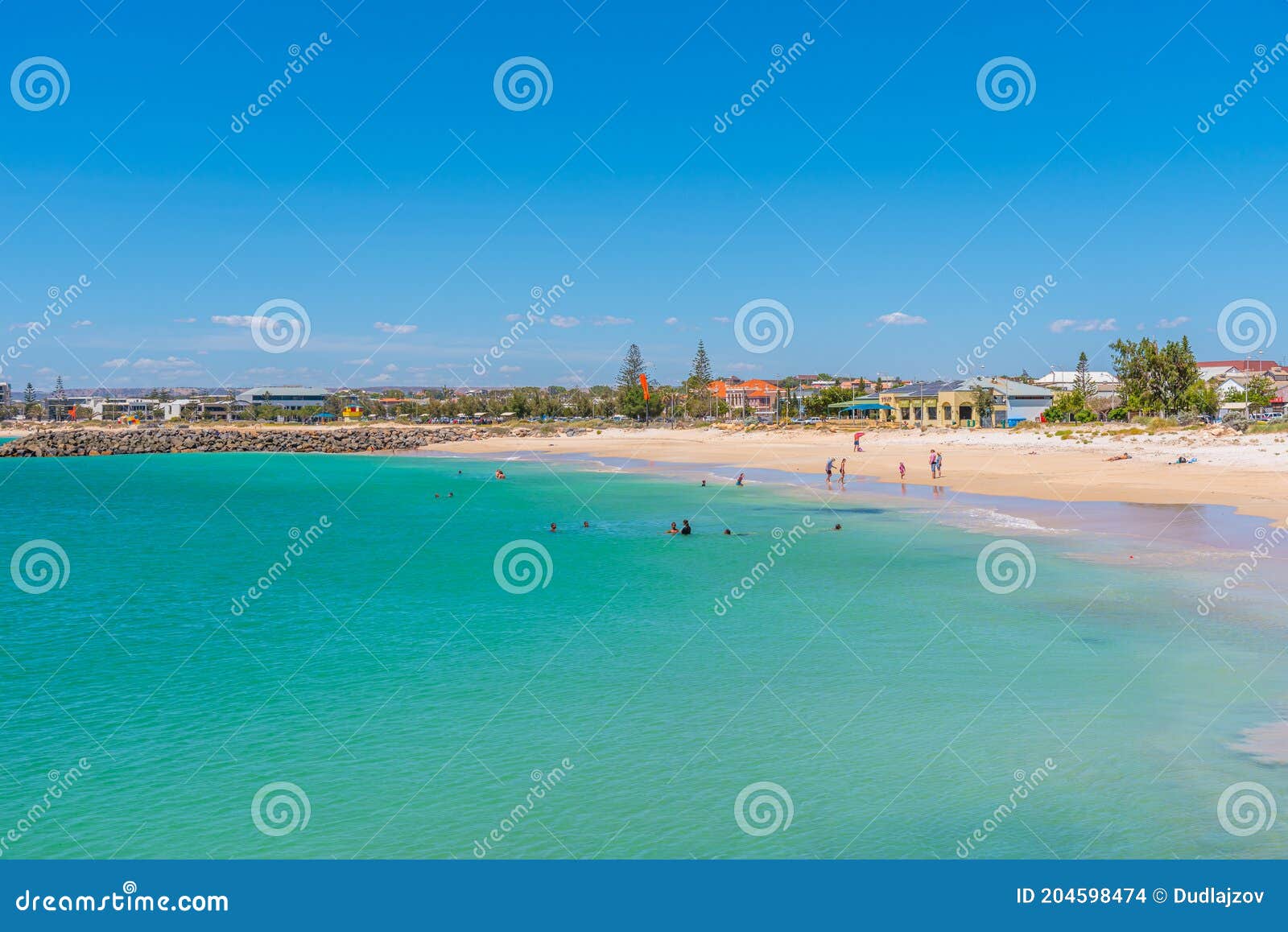 GERALDTON, AUSTRALIA, JANUARY 12, 2020: Cityscape with a Beach at ...