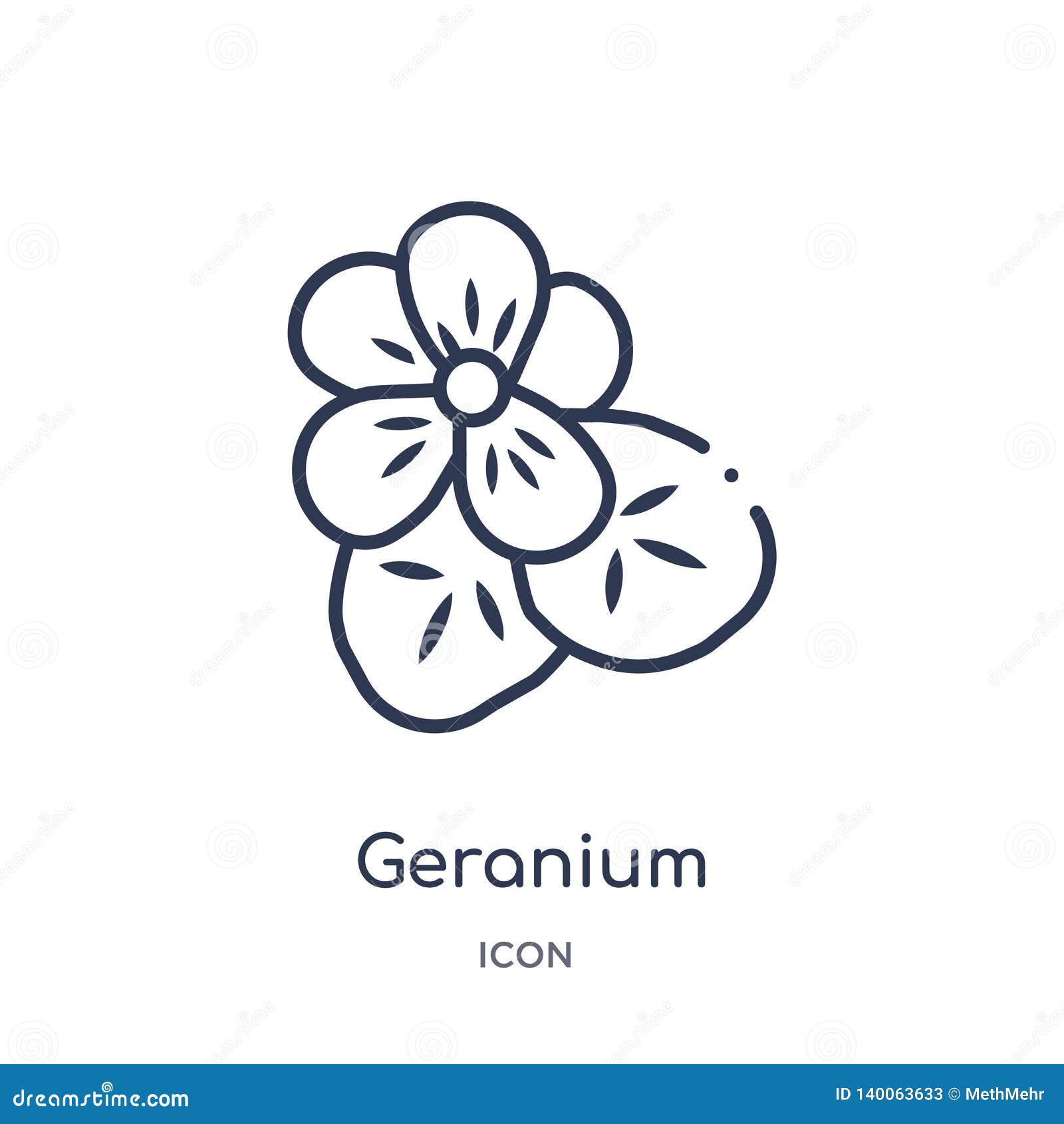 Geranium Icon from Nature Outline Collection. Thin Line Geranium Icon ...