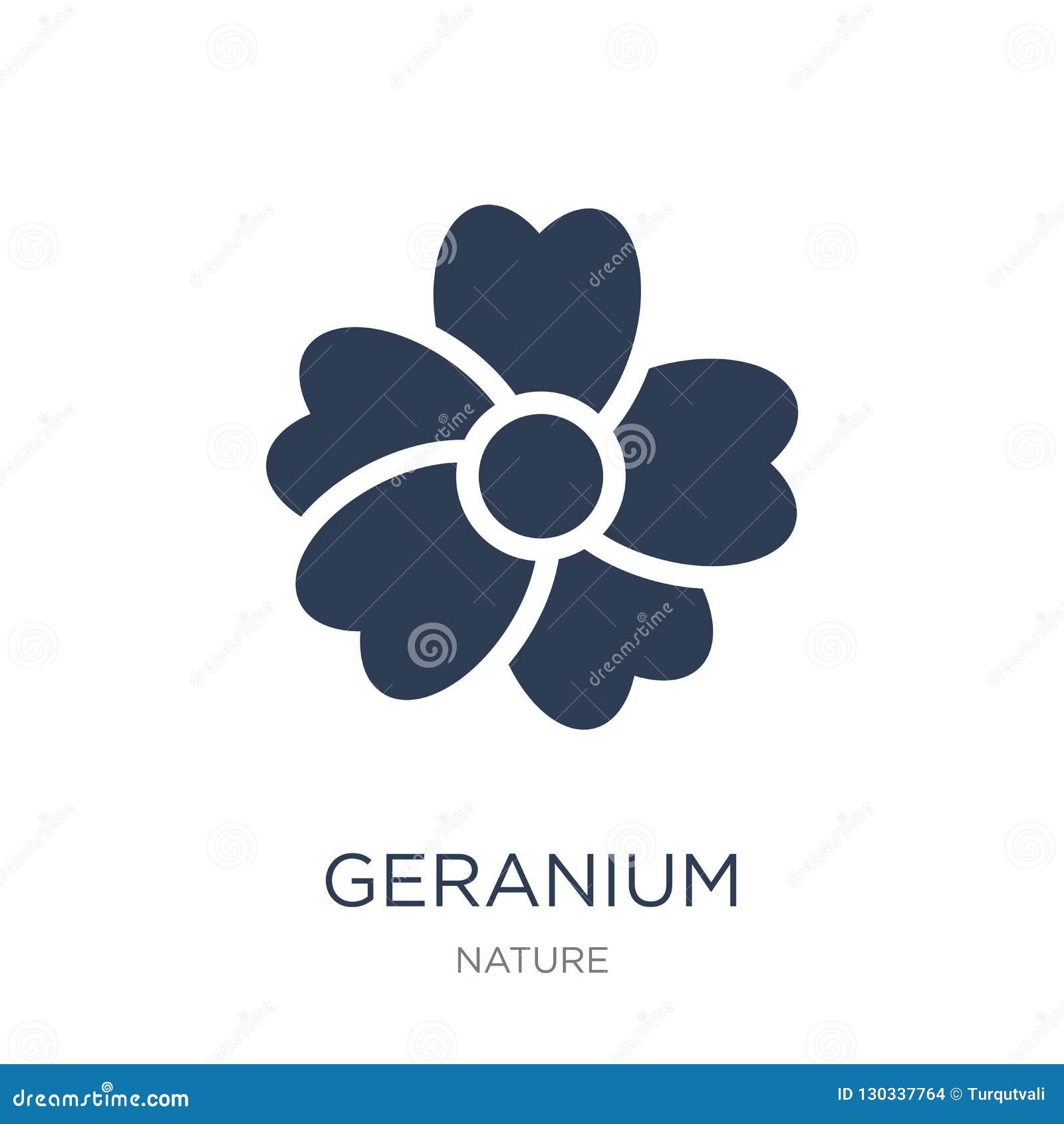 Geranium Icon. Trendy Flat Vector Geranium Icon on White Background ...