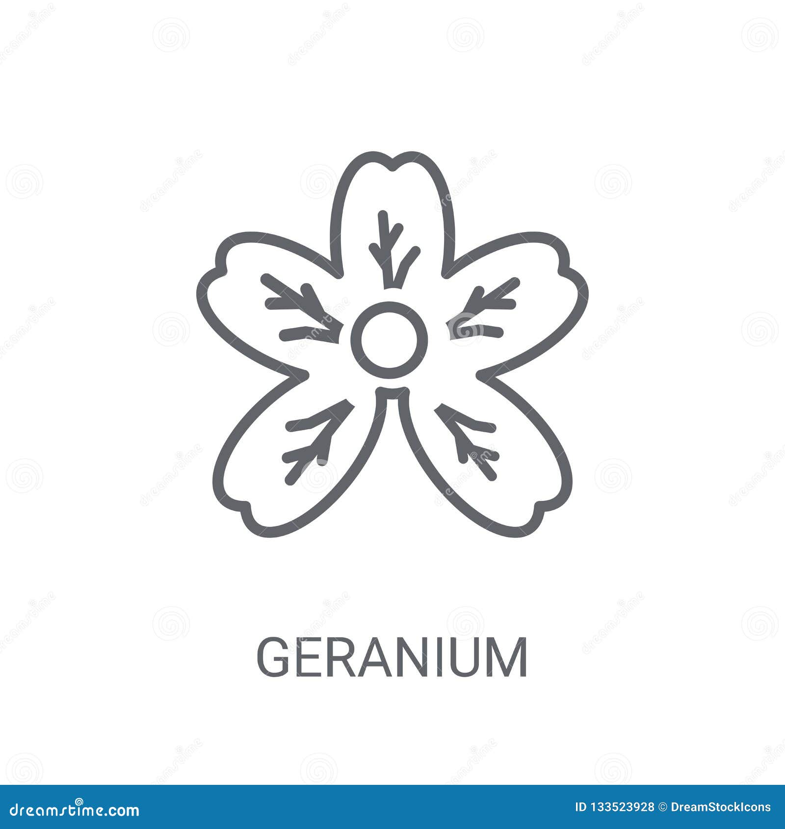 Geranium Icon. Trendy Geranium Logo Concept on White Background Stock ...