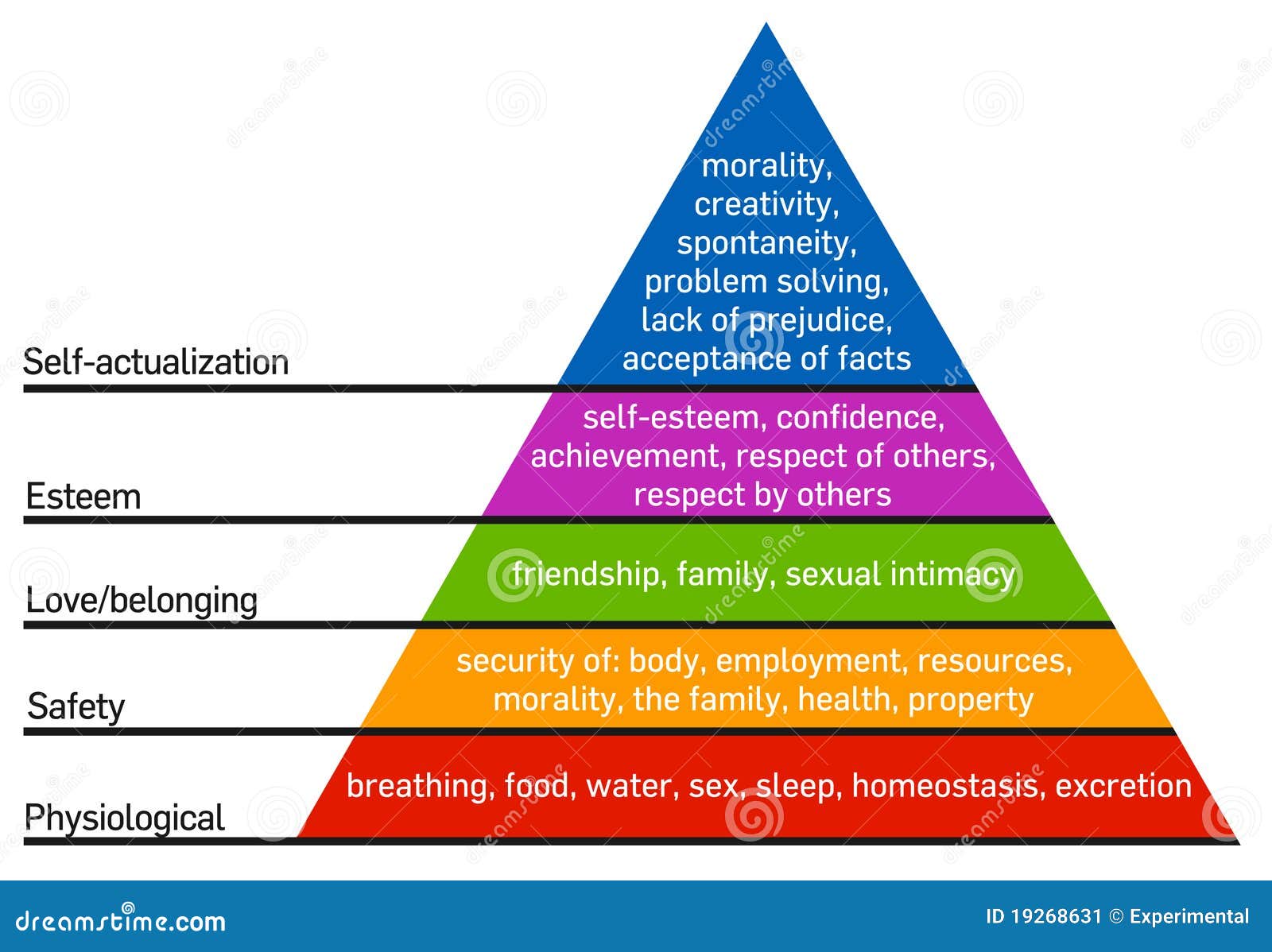 Gerarchia Dei Bisogni Di Maslow Illustrazione Vettoriale ...