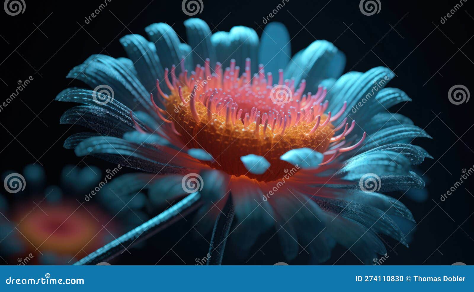 Gerbera Flower Creative Floristic Artwork Stock Illustration ...