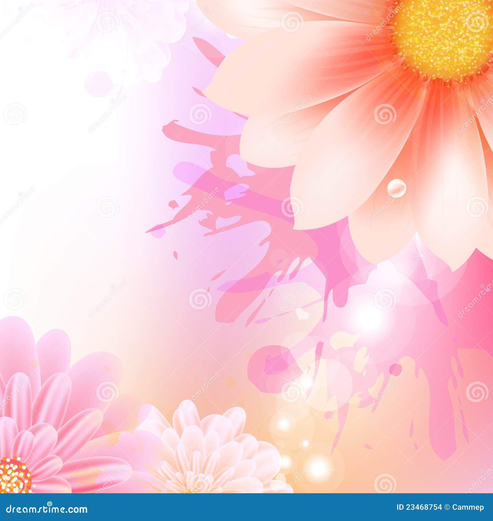 Gerbers Y Chapoteo De La Pintura Ilustración del Vector - Ilustración ...