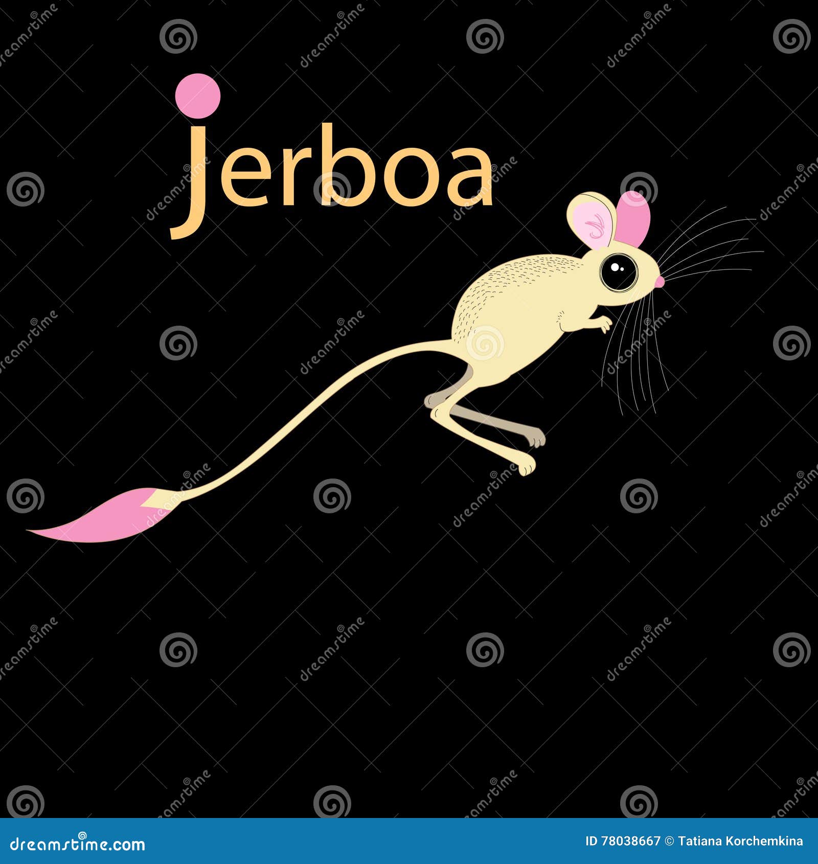 Gerbo engraçado do vetor ilustração do vetor. Ilustração de rato - 78038667