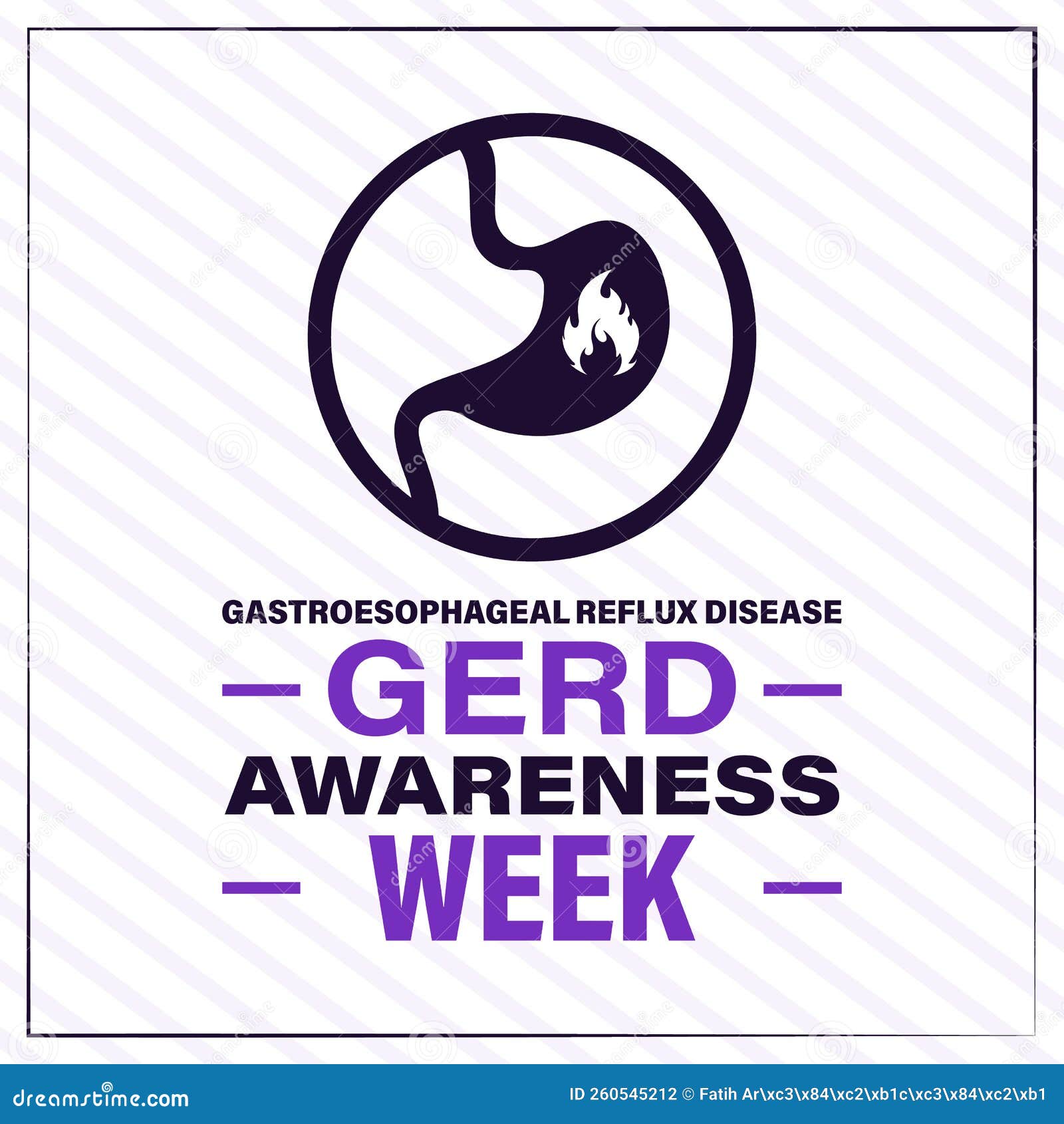 GERD Awareness Week. Gastroesophageal Reflux Disease. Vector ...