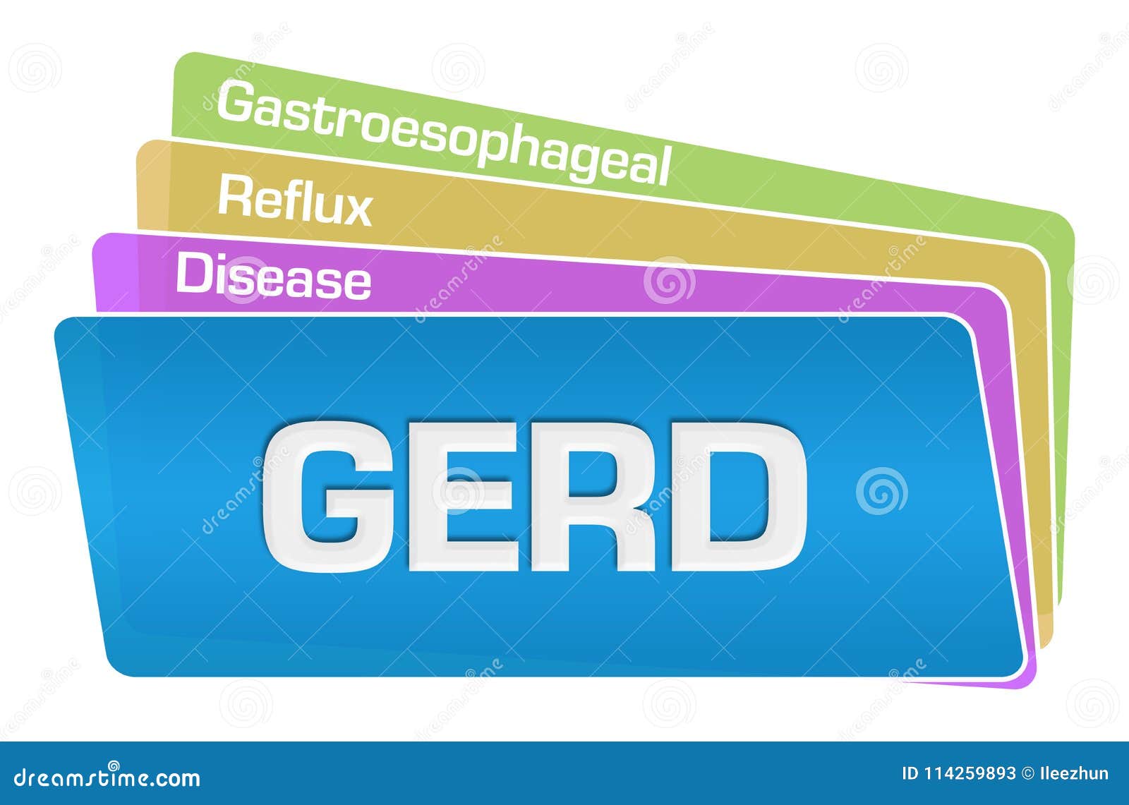 GERD Text Colorful Squares Stack Stock Illustration - Illustration of ...