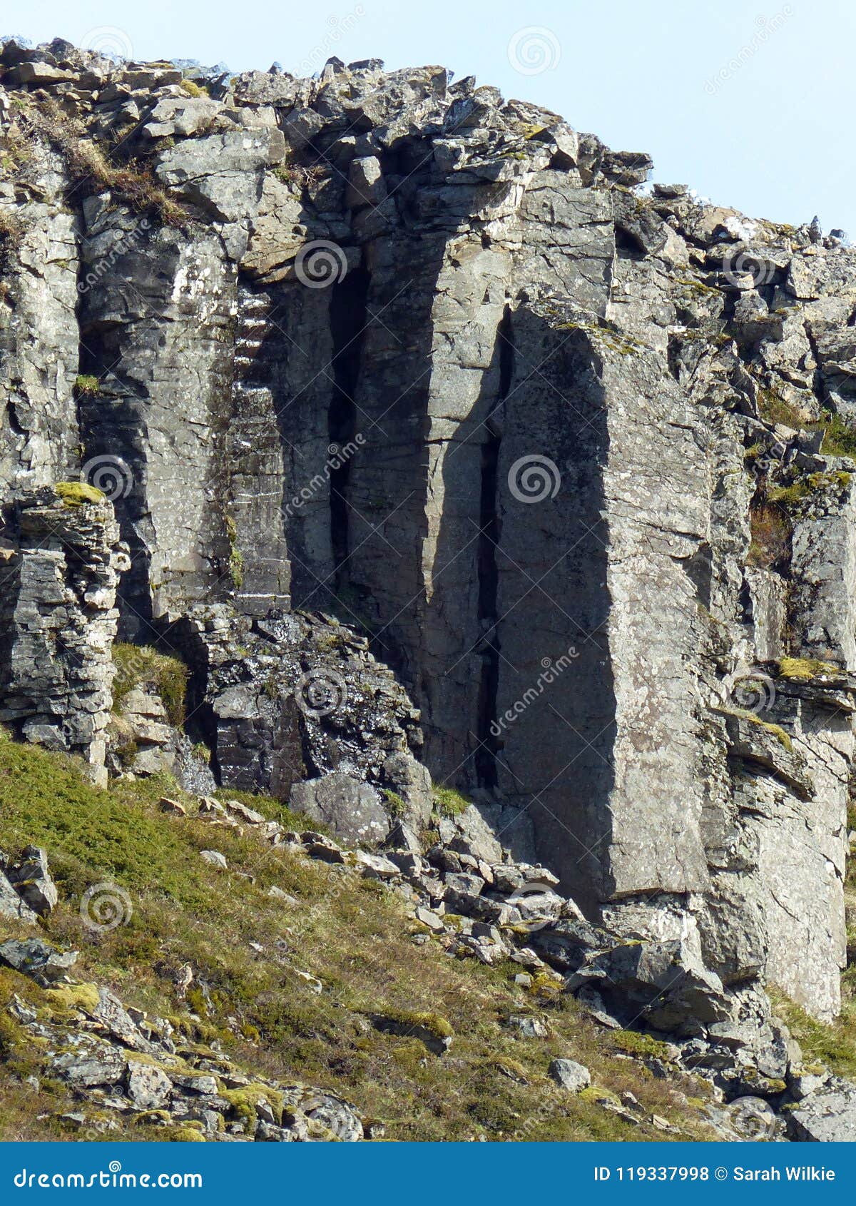 Basalt Cliffs at Gerduberg, Iceland Stock Photo - Image of lava, rocky ...