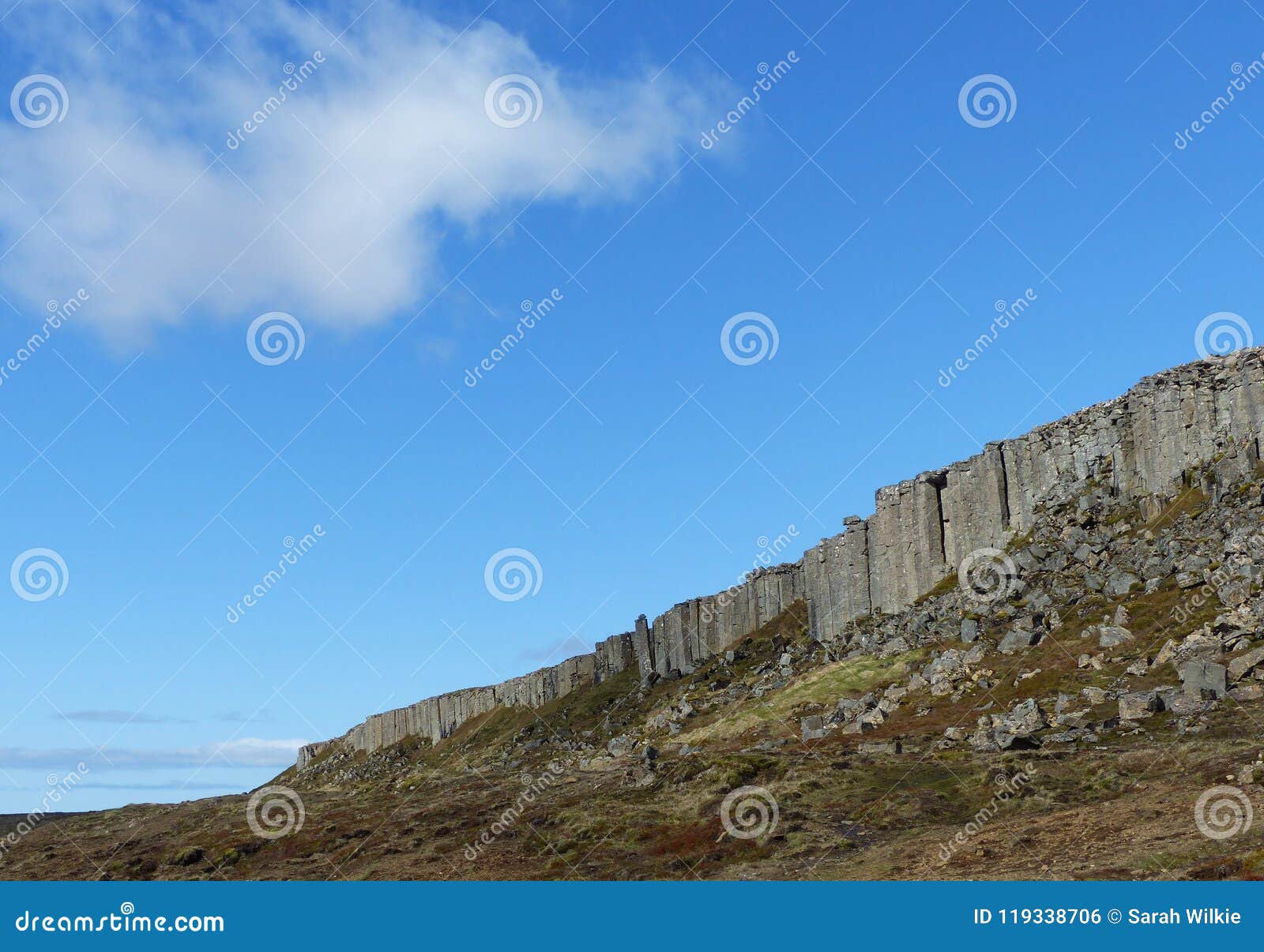 Basalt Cliffs at Gerduberg, Iceland Stock Photo - Image of sights ...