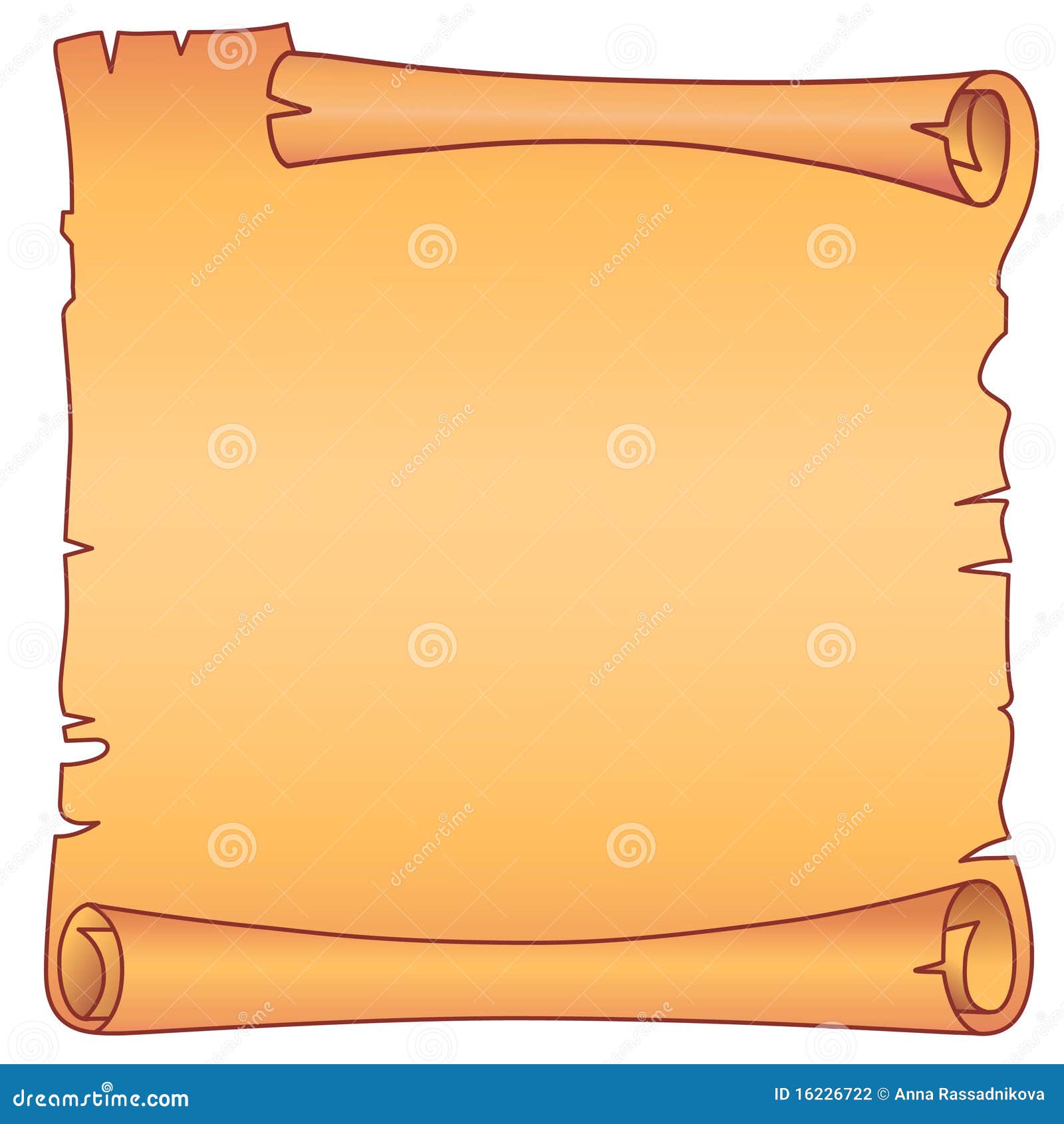 Geregelde perkamentrol vector illustratie. Illustration of beeld - 16226722