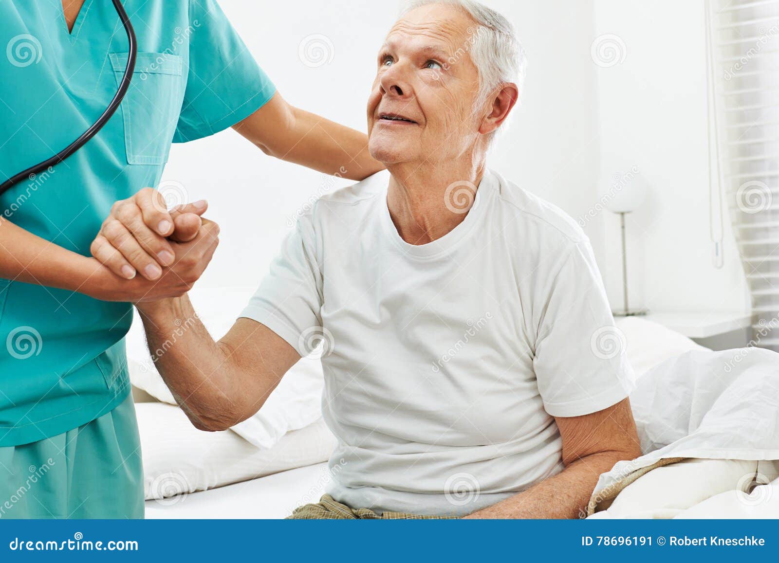 Geriatric Caregiver Helping Old Man Stock Image - Image of assistance ...