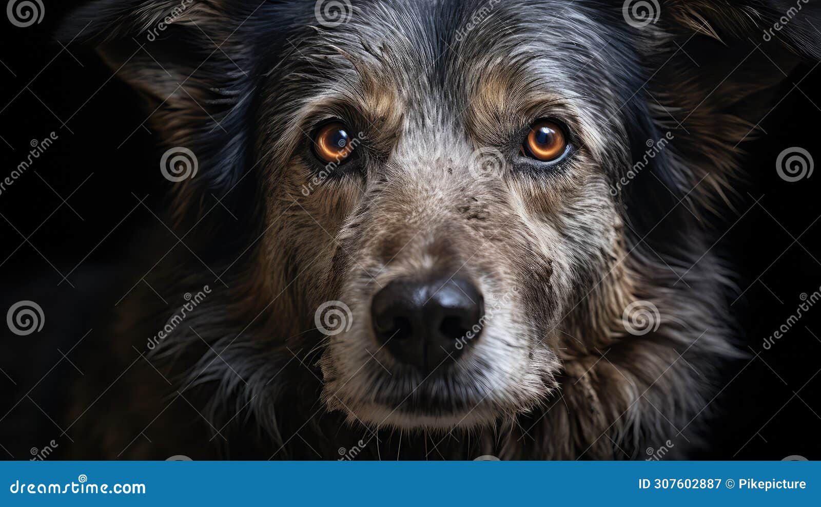Geriatric elderly dog stock illustration. Illustration of experienced ...