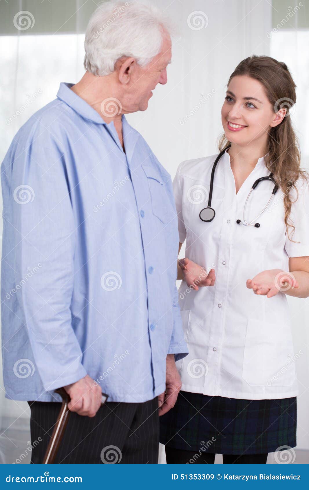 Geriatric Patient Talking with Doctor Stock Image - Image of elderly ...