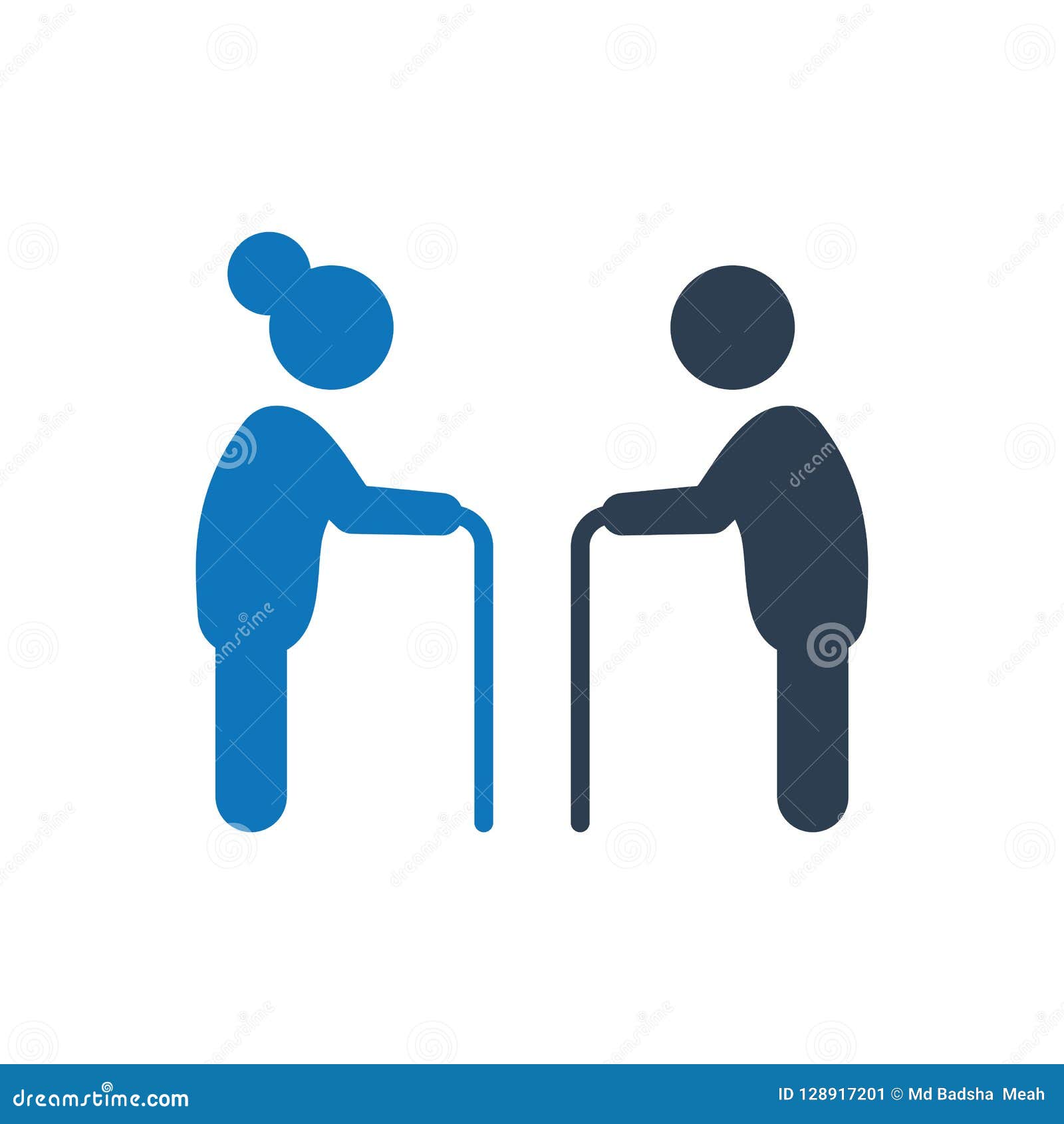 Geriatric Vector Icon stock vector. Illustration of sign - 128917201