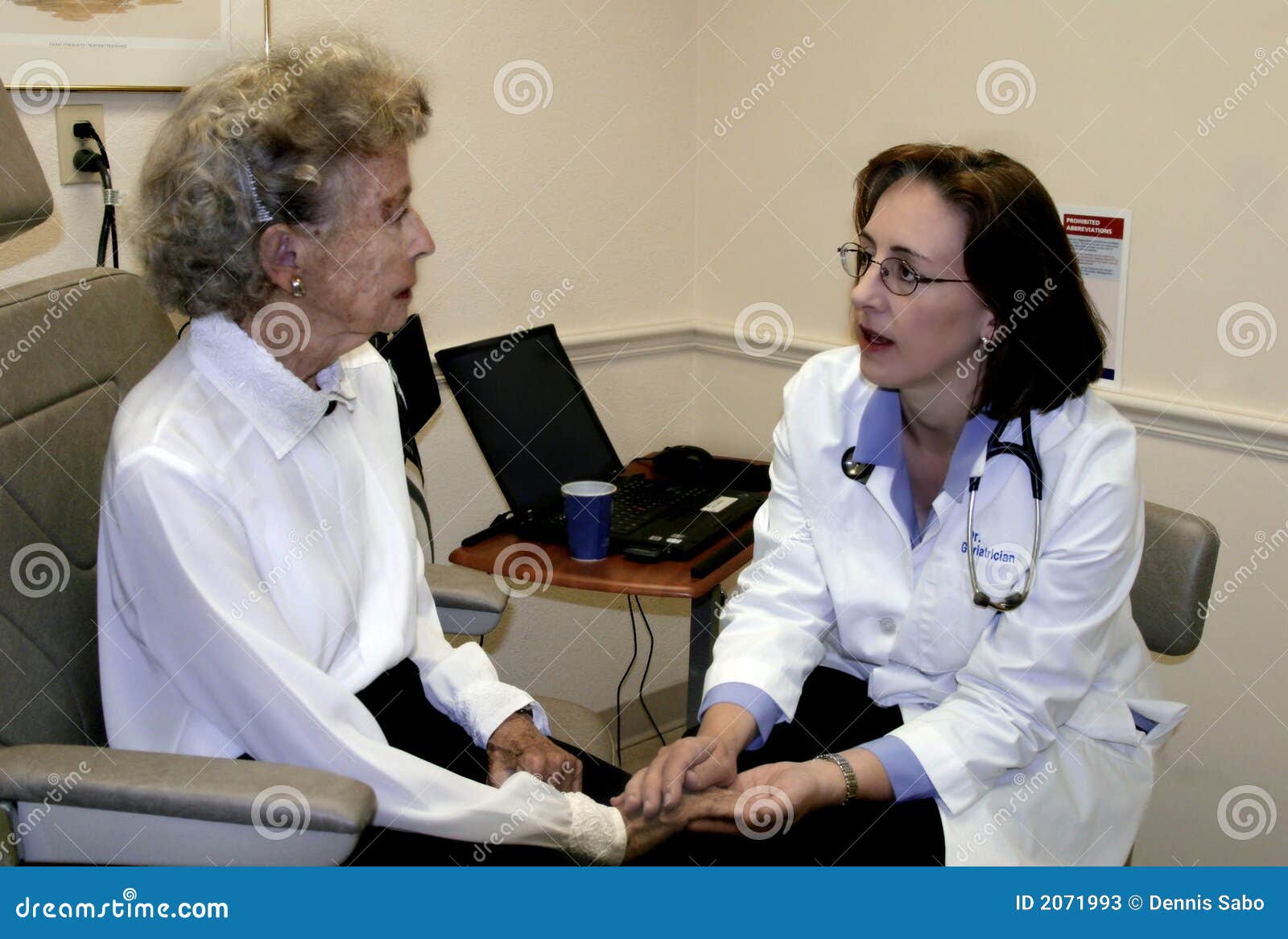 Geriatrician and Elderly Woman Stock Image - Image of analysis, aged ...