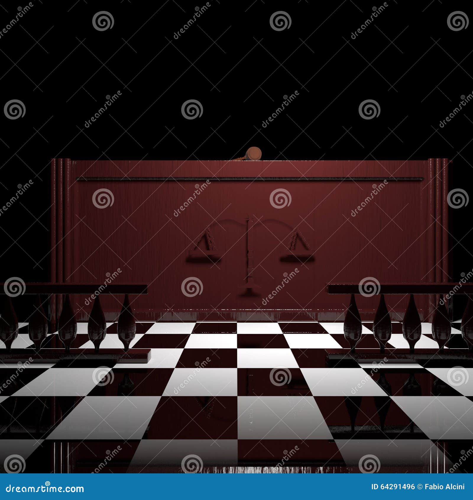 Gericht mit Richterhammer stock abbildung. Illustration von ...