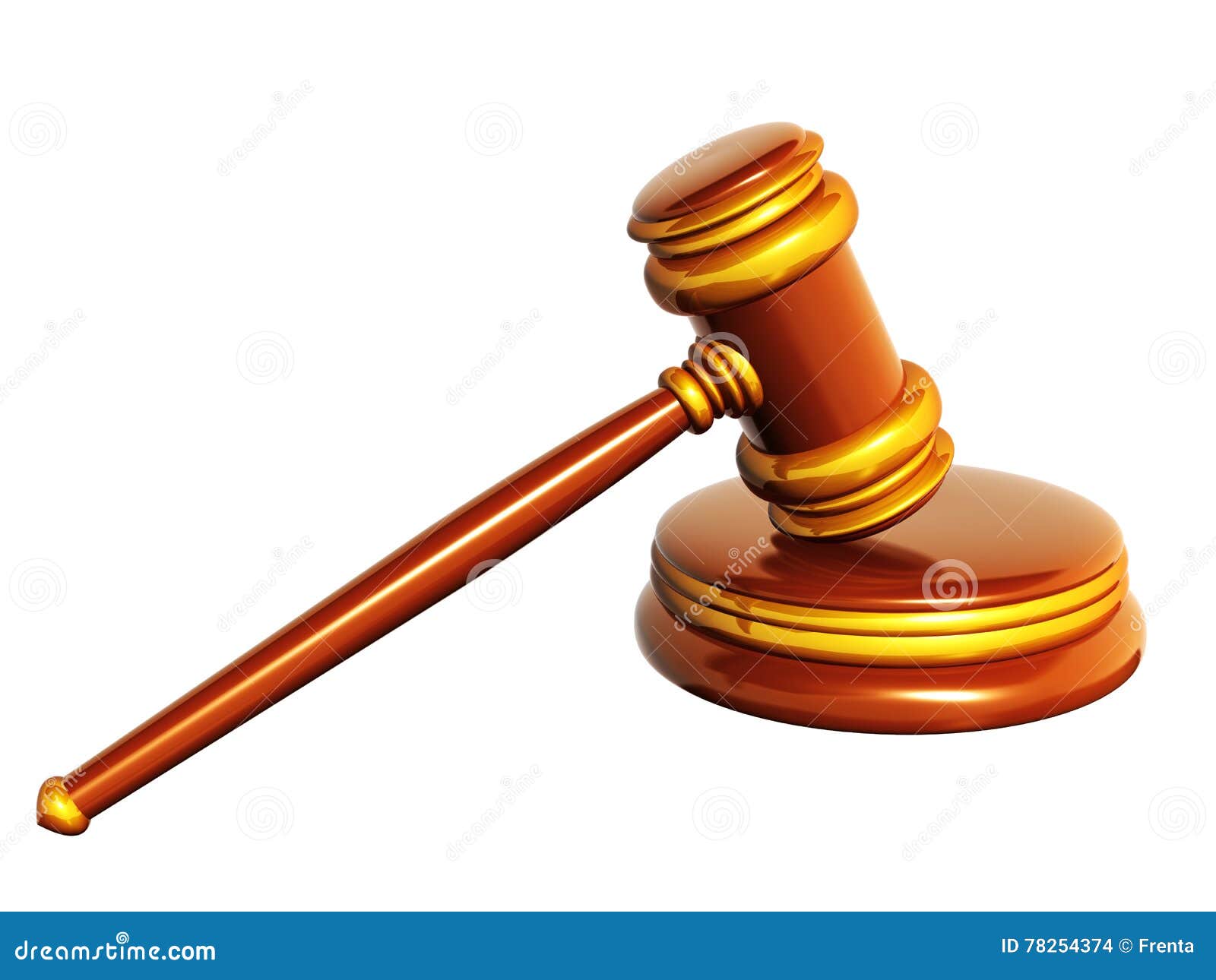 Gerichts-Hammer 3d stock abbildung. Illustration von richter - 78254374