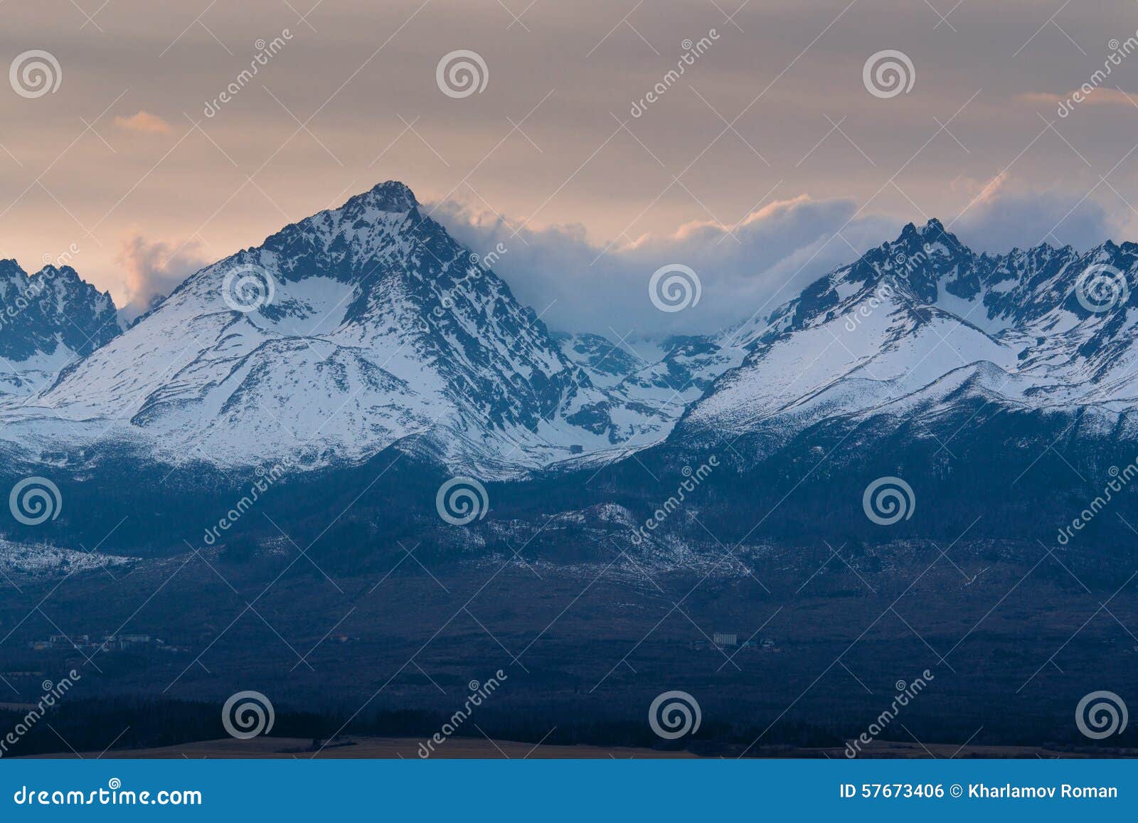 Gerlachovsky Stit Mountain Peak With Other Peaks Around In Vysoke Tatry ...