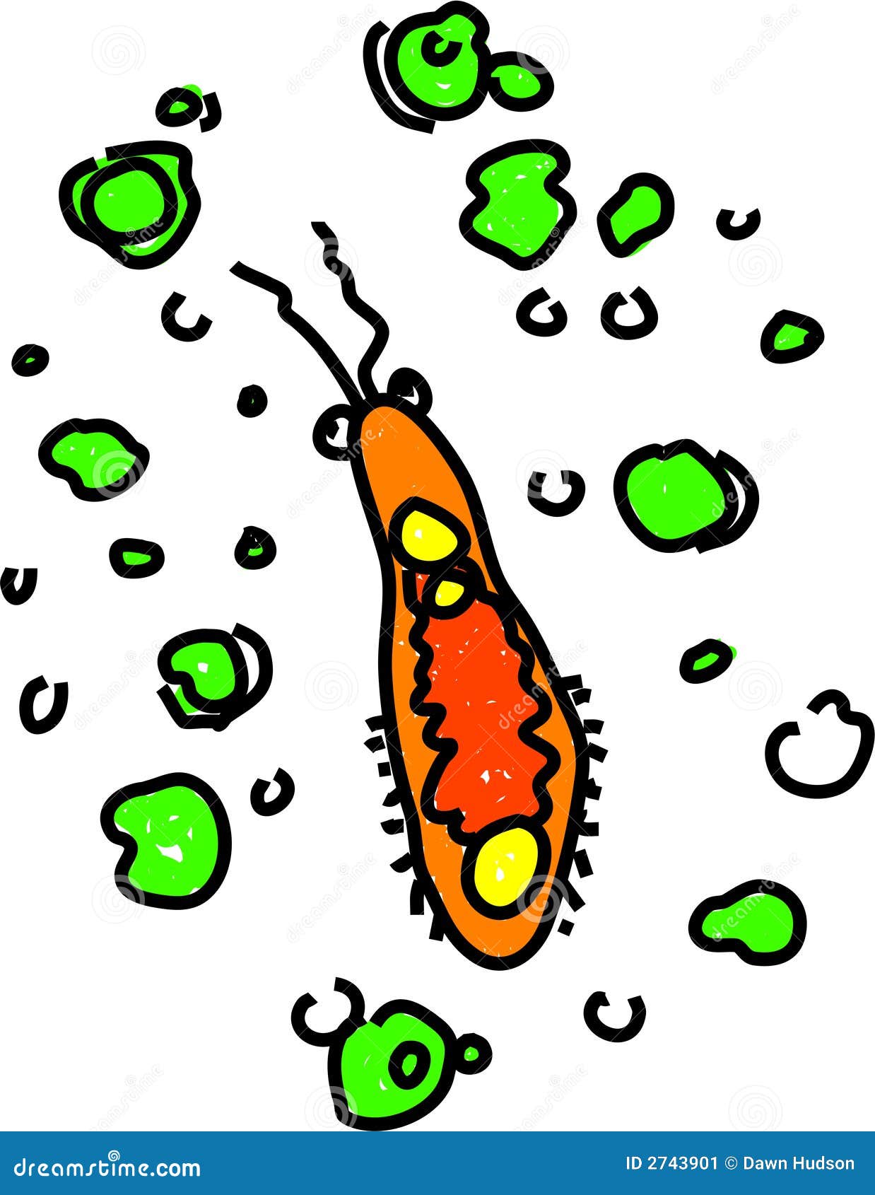 Germ stock illustration. Illustration of cartoons, infection - 2743901