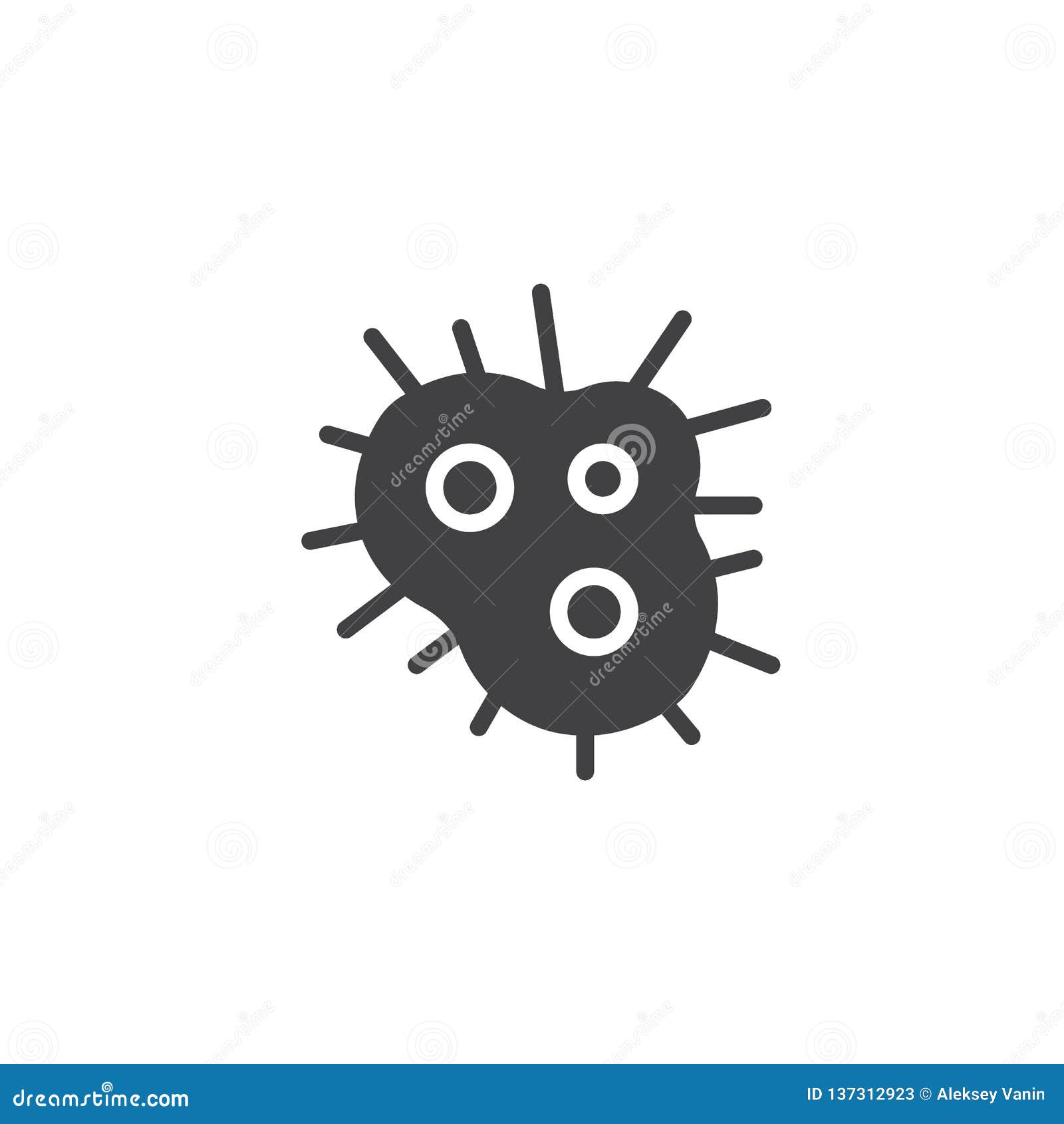 Germ bacteria vector icon stock vector. Illustration of germ - 137312923