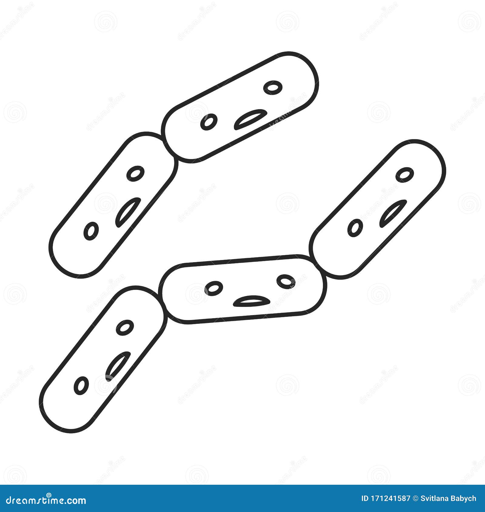 Germ of Bacteria Vector Icon.Outline,line Vector Icon Isolated on White ...