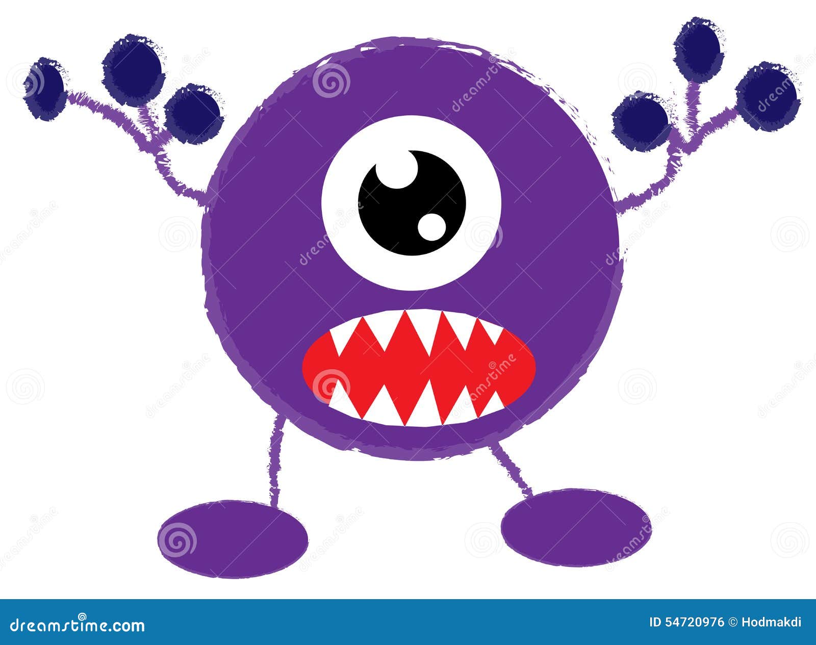 Germ cartoon stock vector. Illustration of virus, sick - 54720976