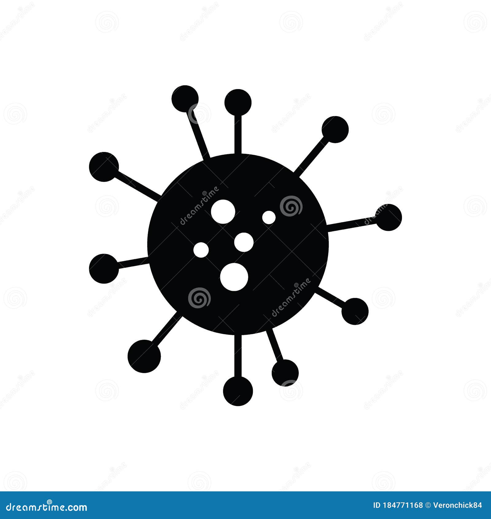 Germ Icon Black Vector Sign Stock Vector - Illustration of logo, cell ...