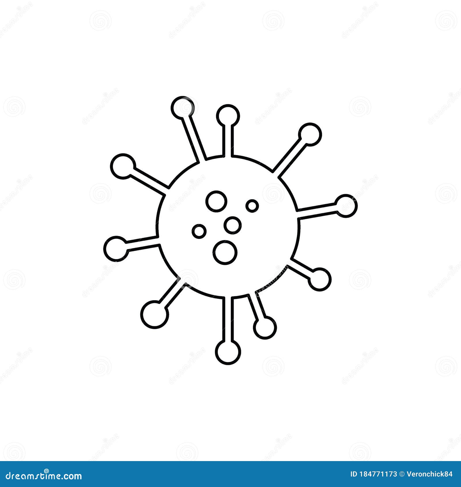 Germ Icon Black Vector Sign Stock Vector - Illustration of medicine ...