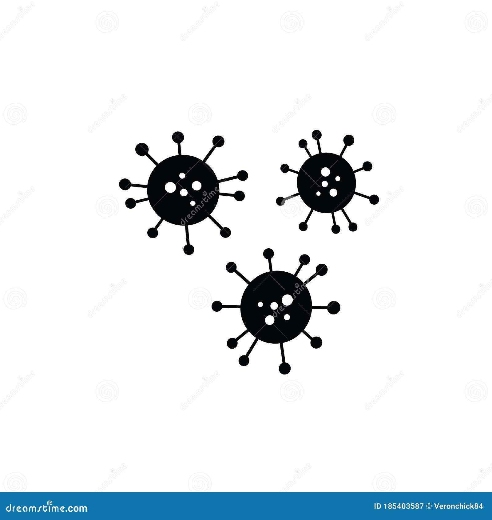 Germ Icon Black Vector Sign Covid 19 Icon. Coronavirus Sign Stock ...