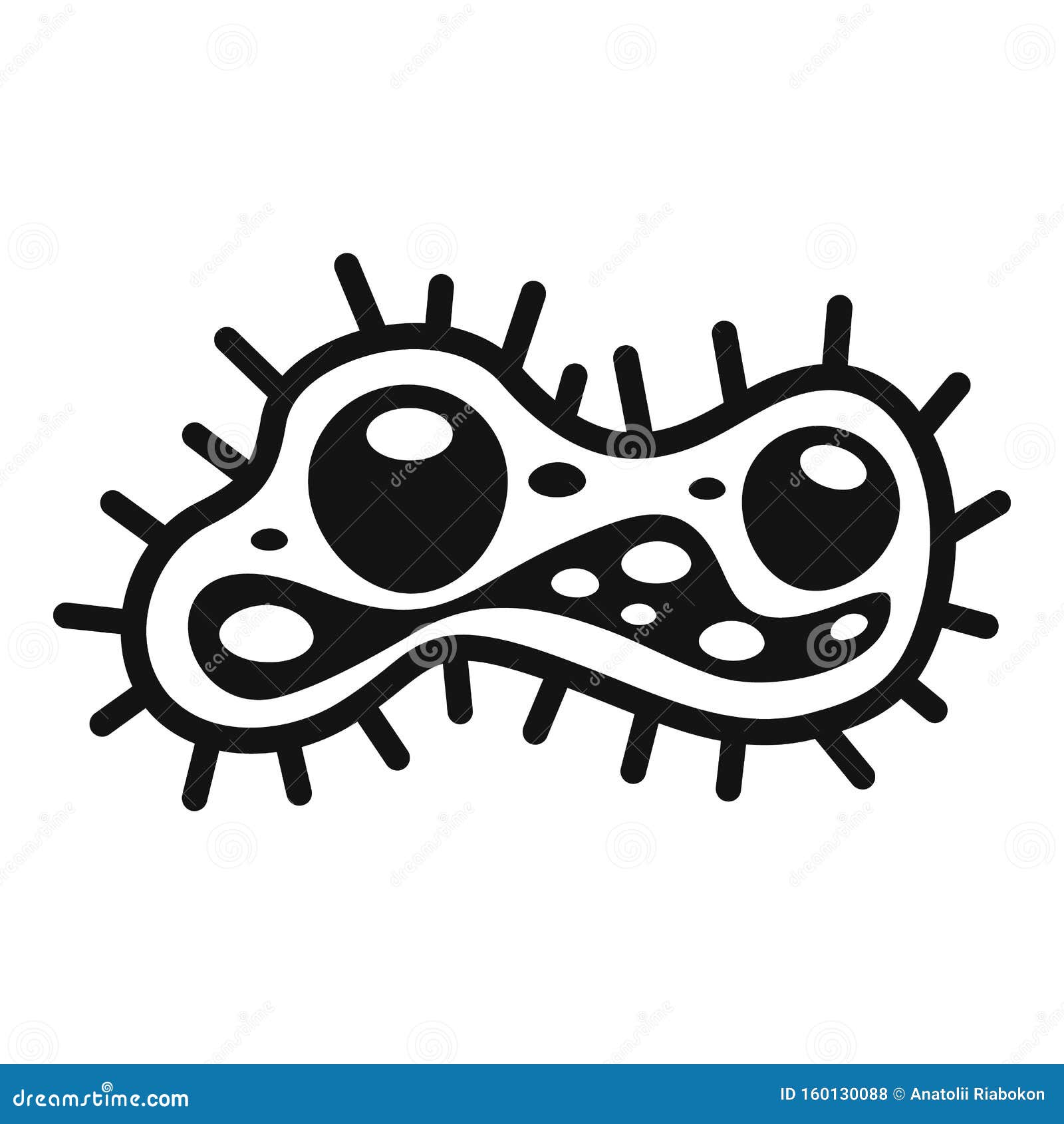Germ icon, simple style stock vector. Illustration of danger - 160130088