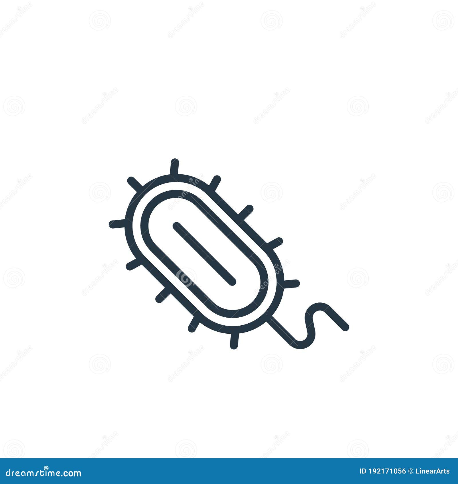Germ Icon Vector from Microorganism Concept. Thin Line Illustration of ...