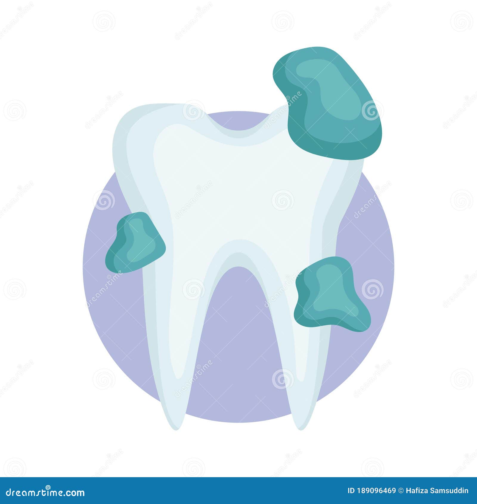 Infected Tooth And Healthy Teeth Cartoon Vector | CartoonDealer.com ...