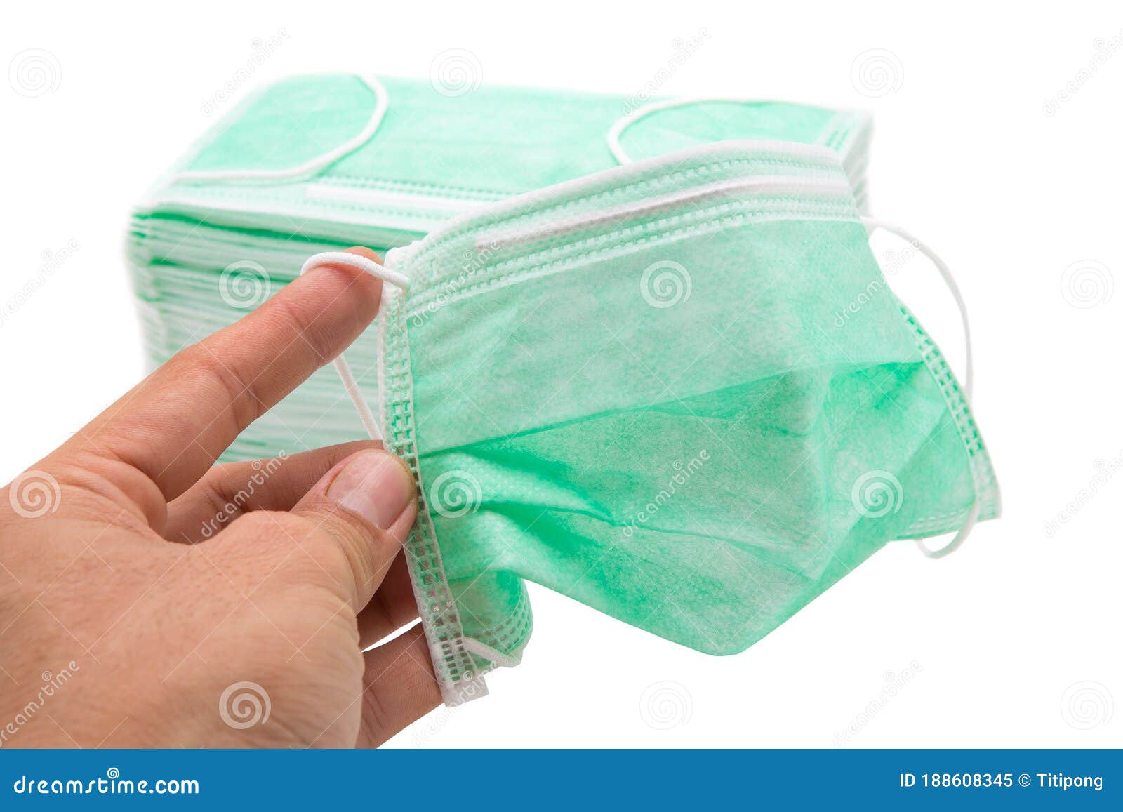 Germ Protection Mask on a White Background Stock Image - Image of ...