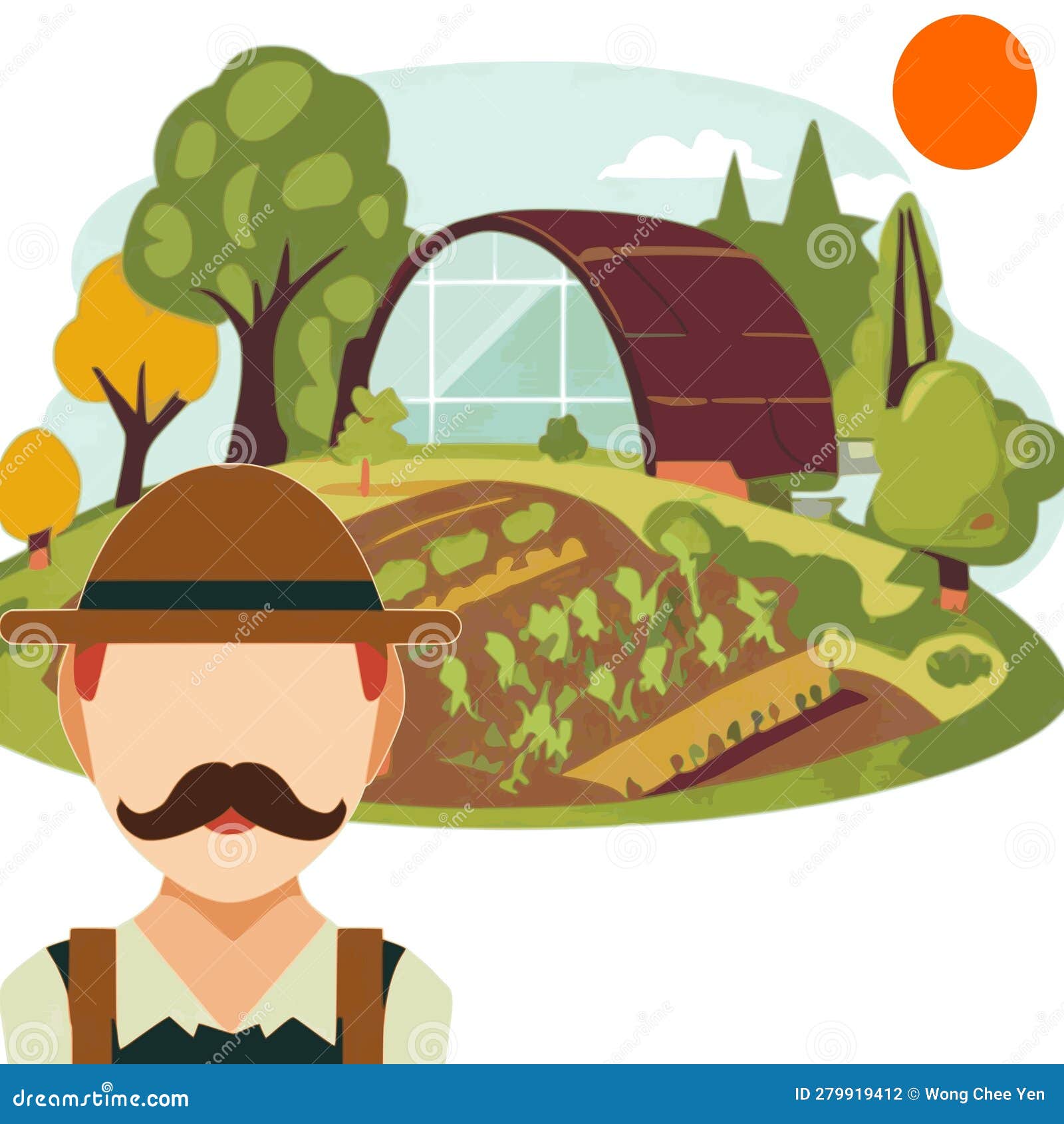 Farmer Vector Cartoon Illustration | CartoonDealer.com #213403733