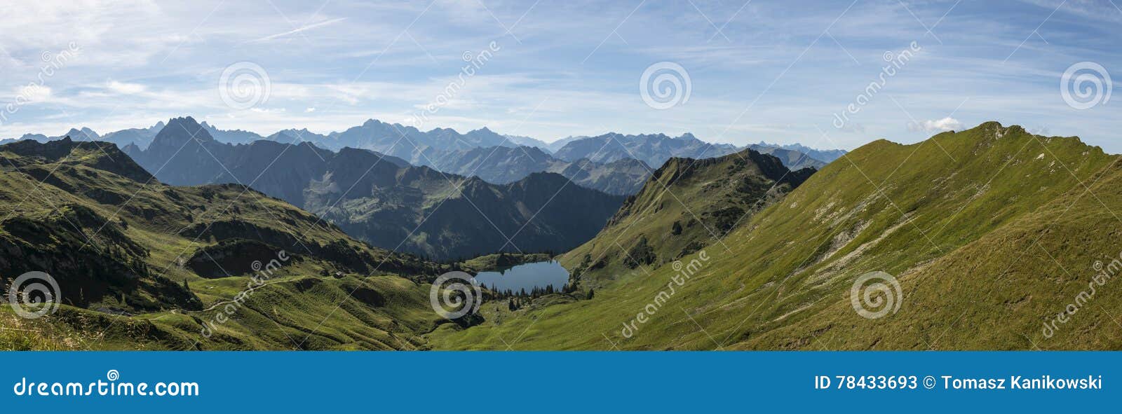 German alps panorama stock image. Image of alps, trail - 78433693