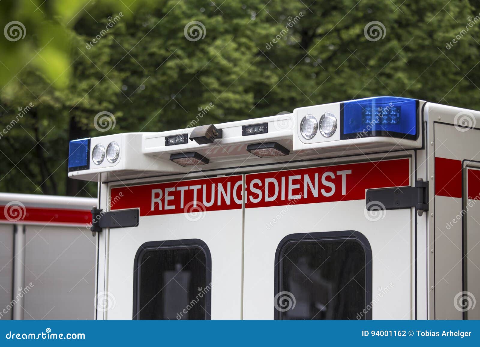 German Ambulance Service Car Stock Photo - Image of emergency ...