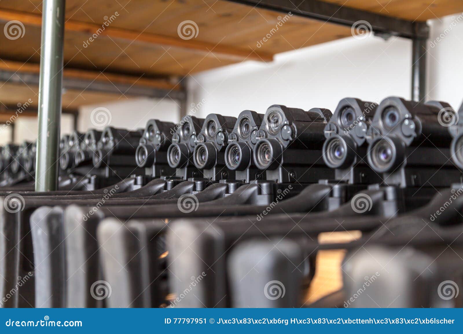 German Assault Weapons Lies in a Gun Room Stock Image - Image of ...