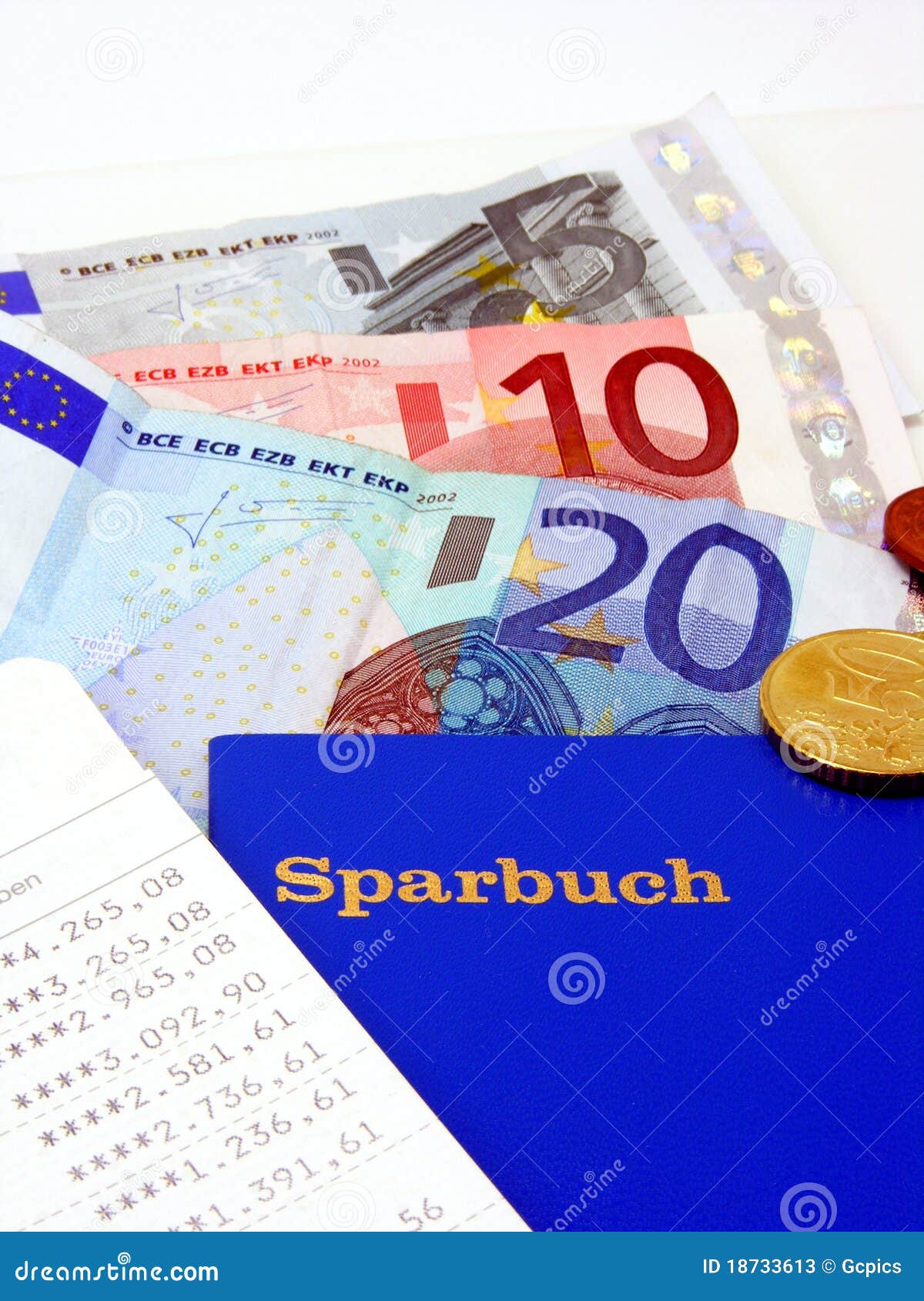 A German Bank Book with Euro Currency Stock Image - Image of security ...