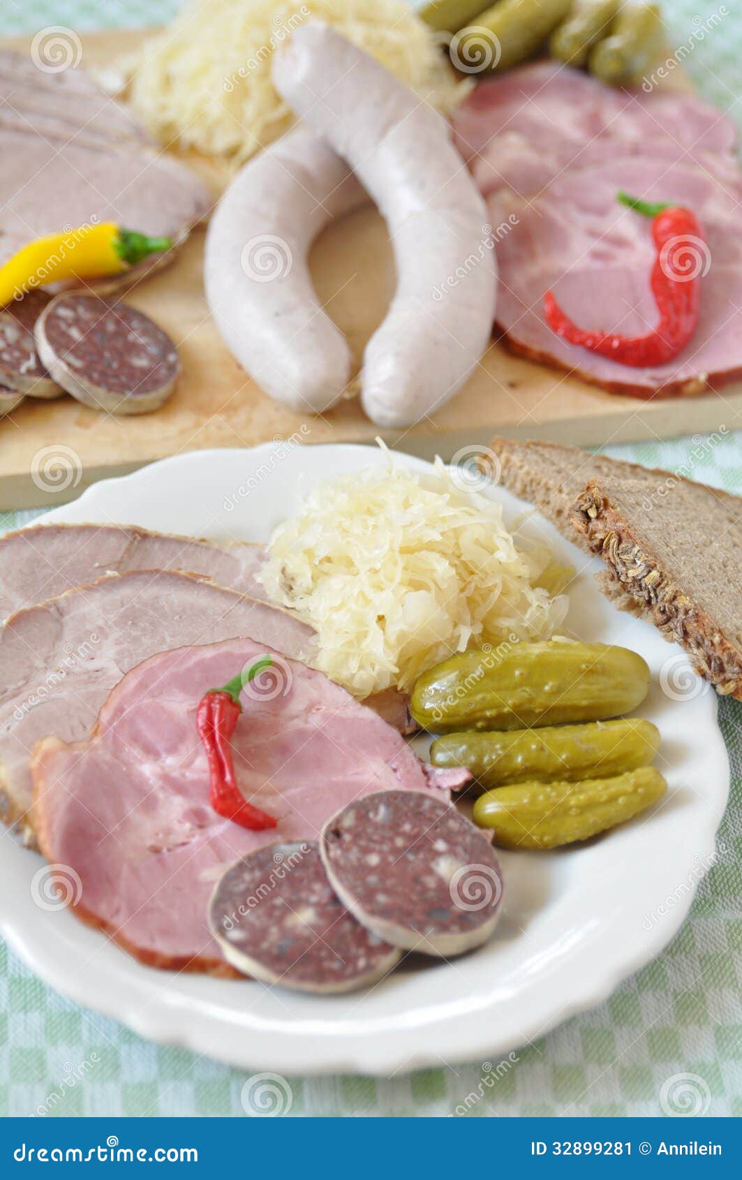 German Bauernschmaus stock image. Image of detail, lunch - 32899281