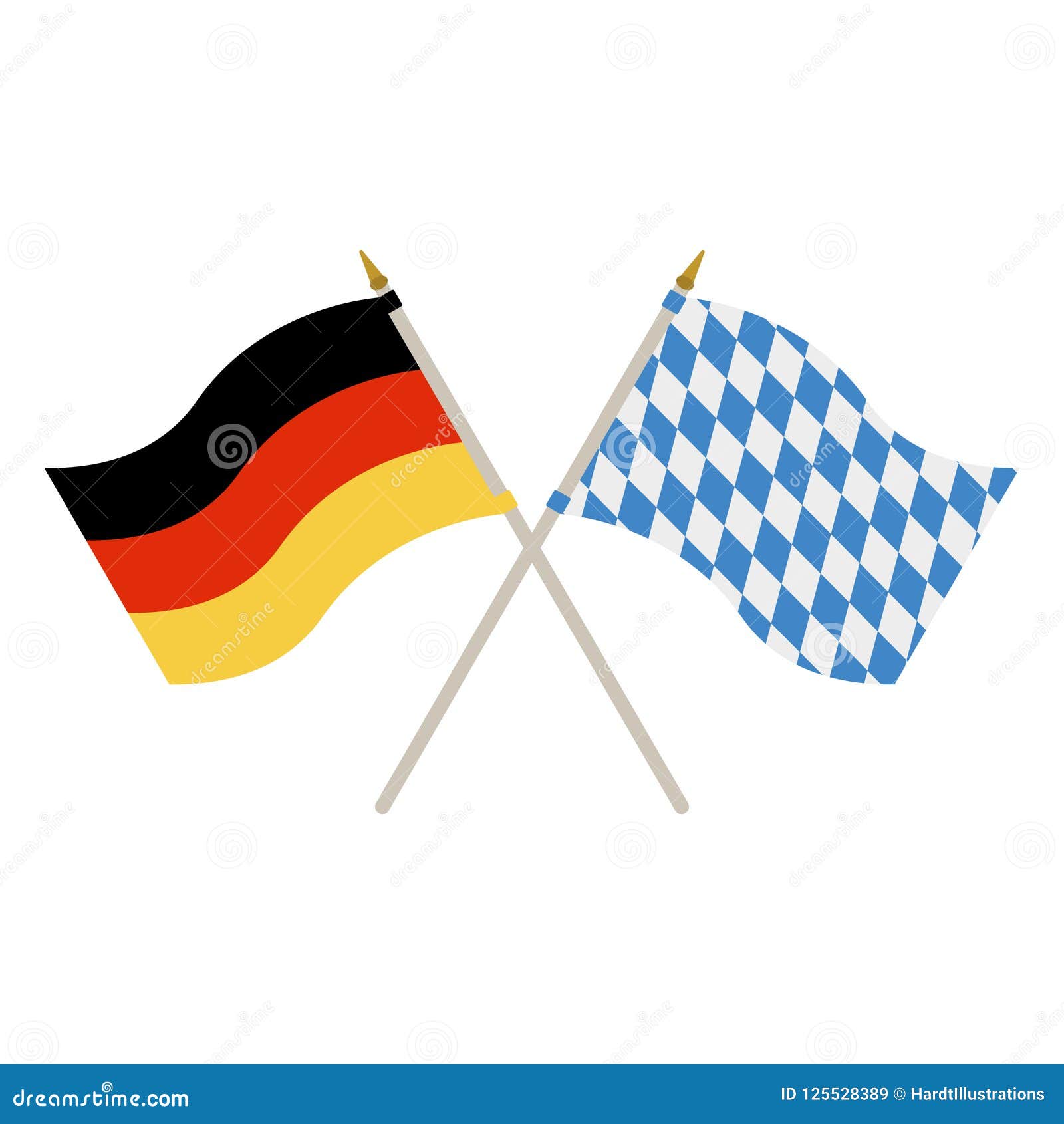 German and Bavarian Flags stock vector. Illustration of flags - 125528389