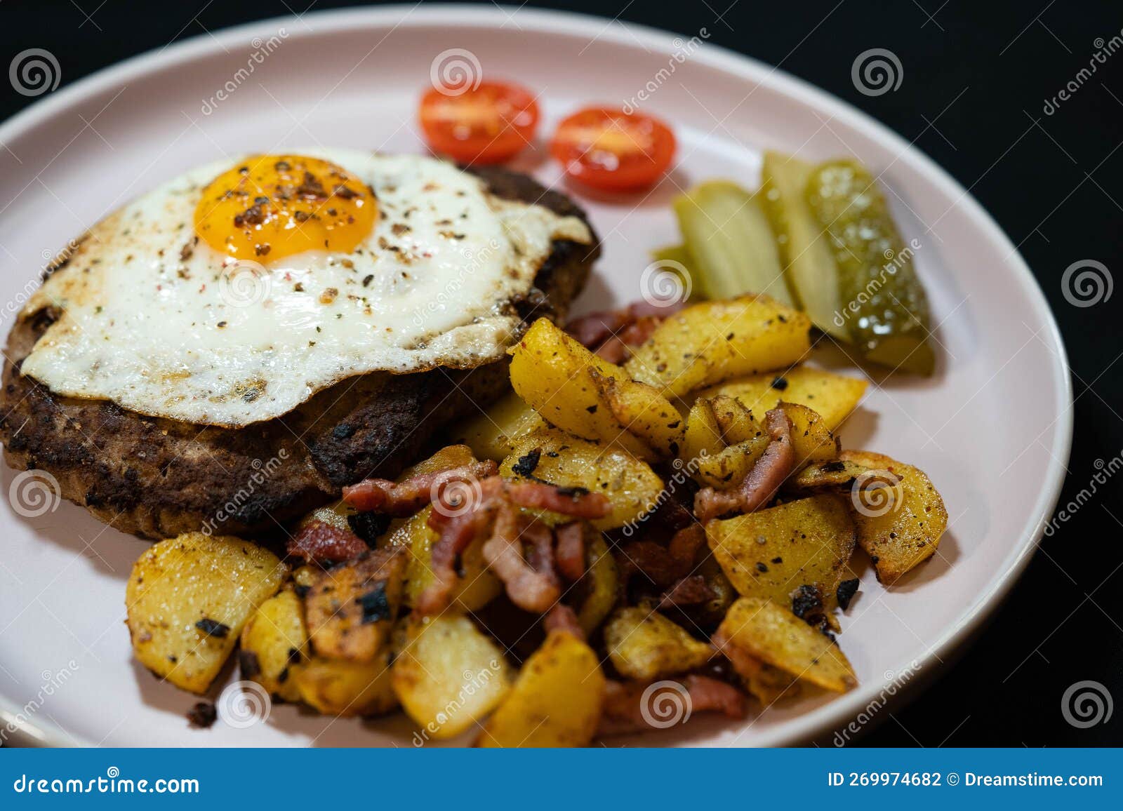 German Beefsteak Meier stock photo. Image of beefsteak - 269974682