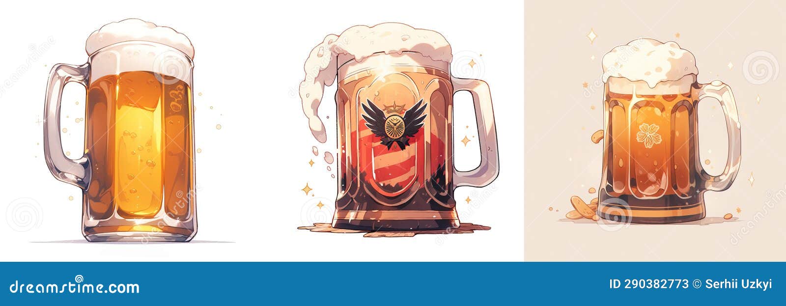 German Beer Logo 2D AI Generated Stock Illustration - Illustration of ...