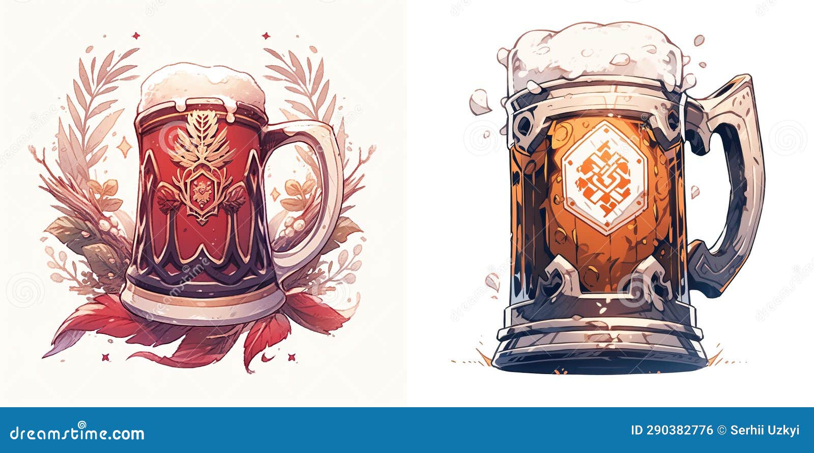German Beer Logo 2D AI Generated Stock Illustration - Illustration of ...