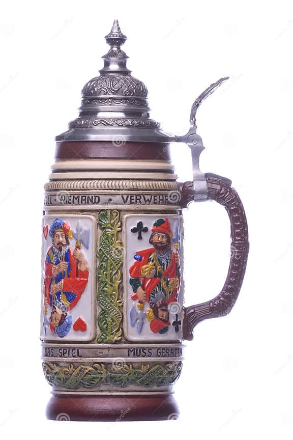 German Beer Mug Isolated stock image. Image of decorated - 9670423