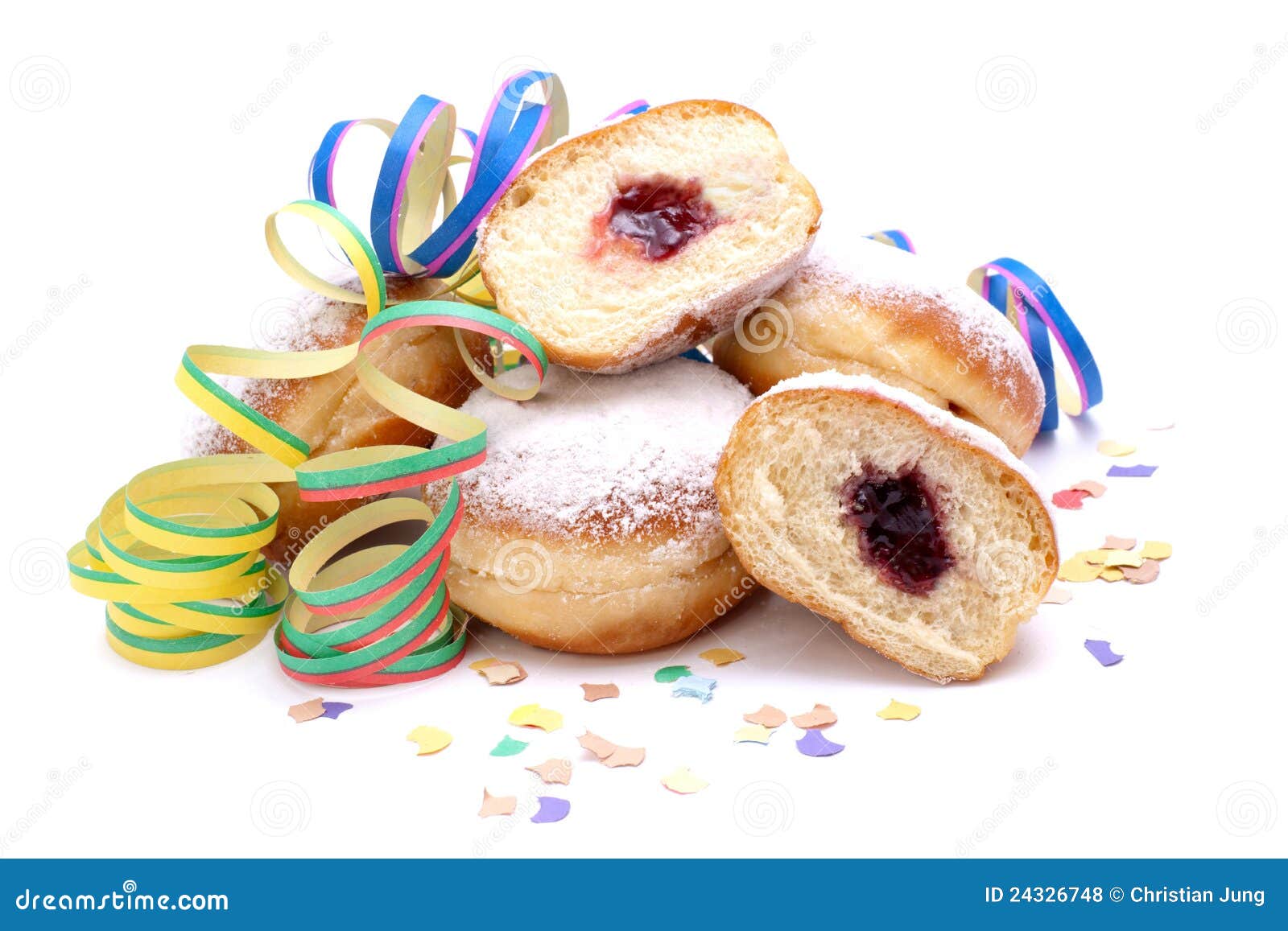 German Berliner stock photo. Image of powdered, pastries - 24326748