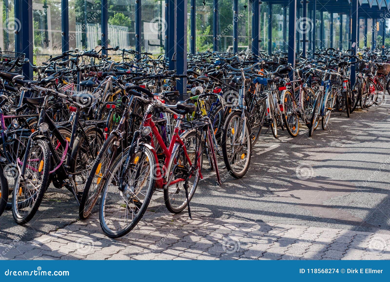 German Bicycle Station. Park and Ride Editorial Stock Image - Image of ...