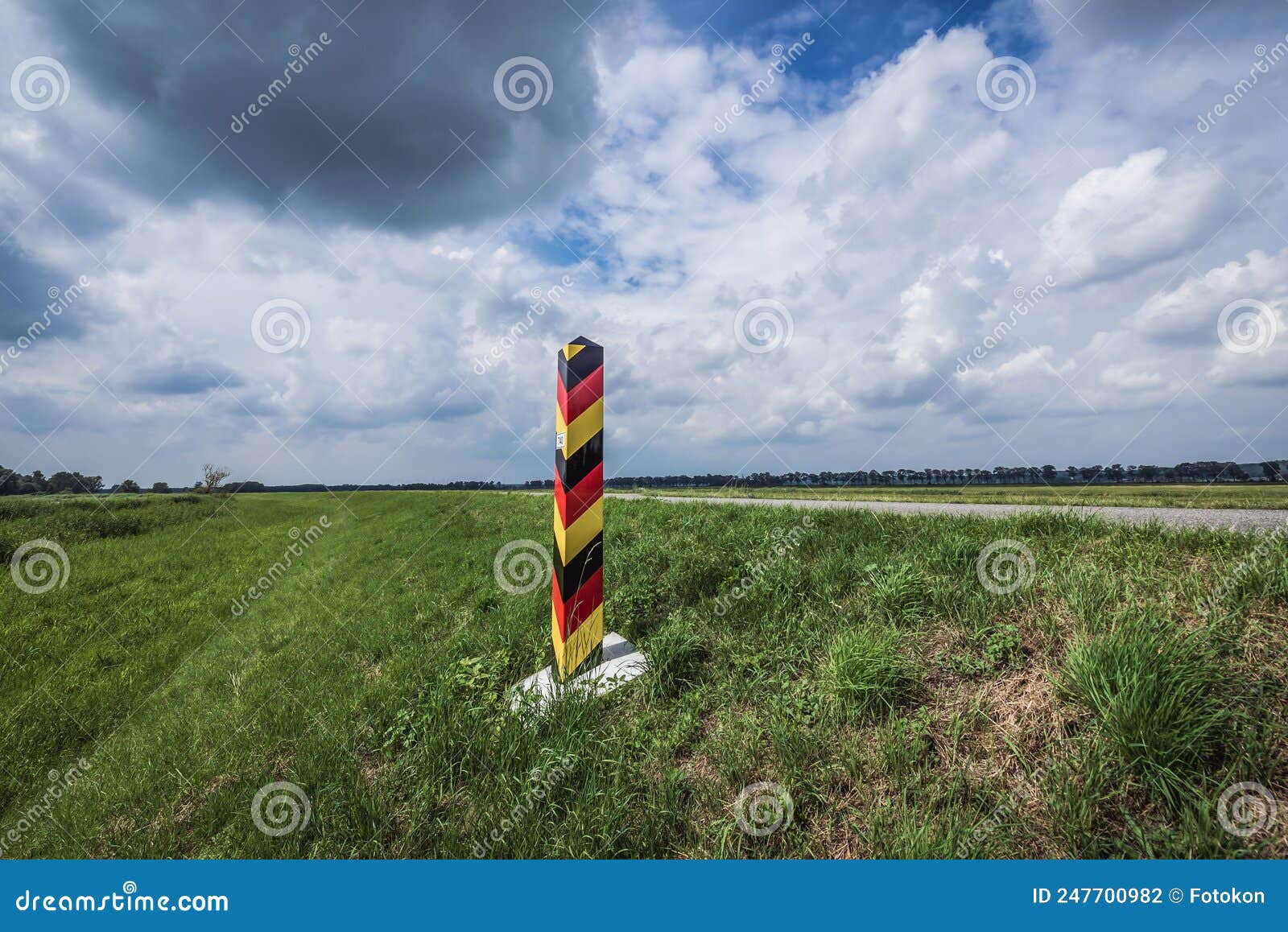 German border marker stock photo. Image of brannenborg - 247700982